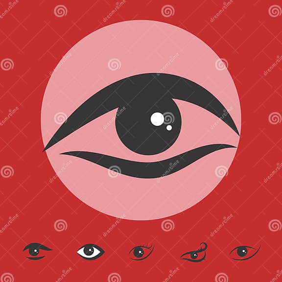 Icono Del Vector Del Ojo Simple Ilustración del Vector - Ilustración de ...