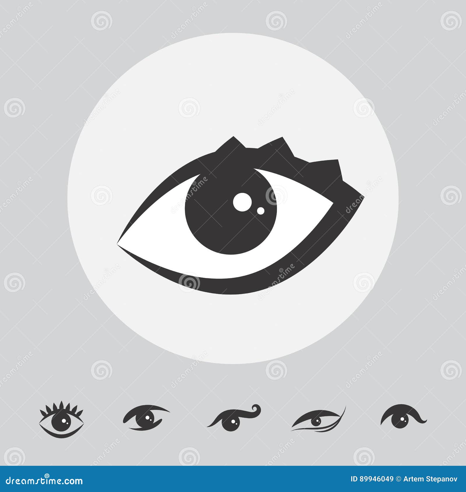 Icono Del Vector Del Ojo Simple Aislado Ilustración del Vector ...