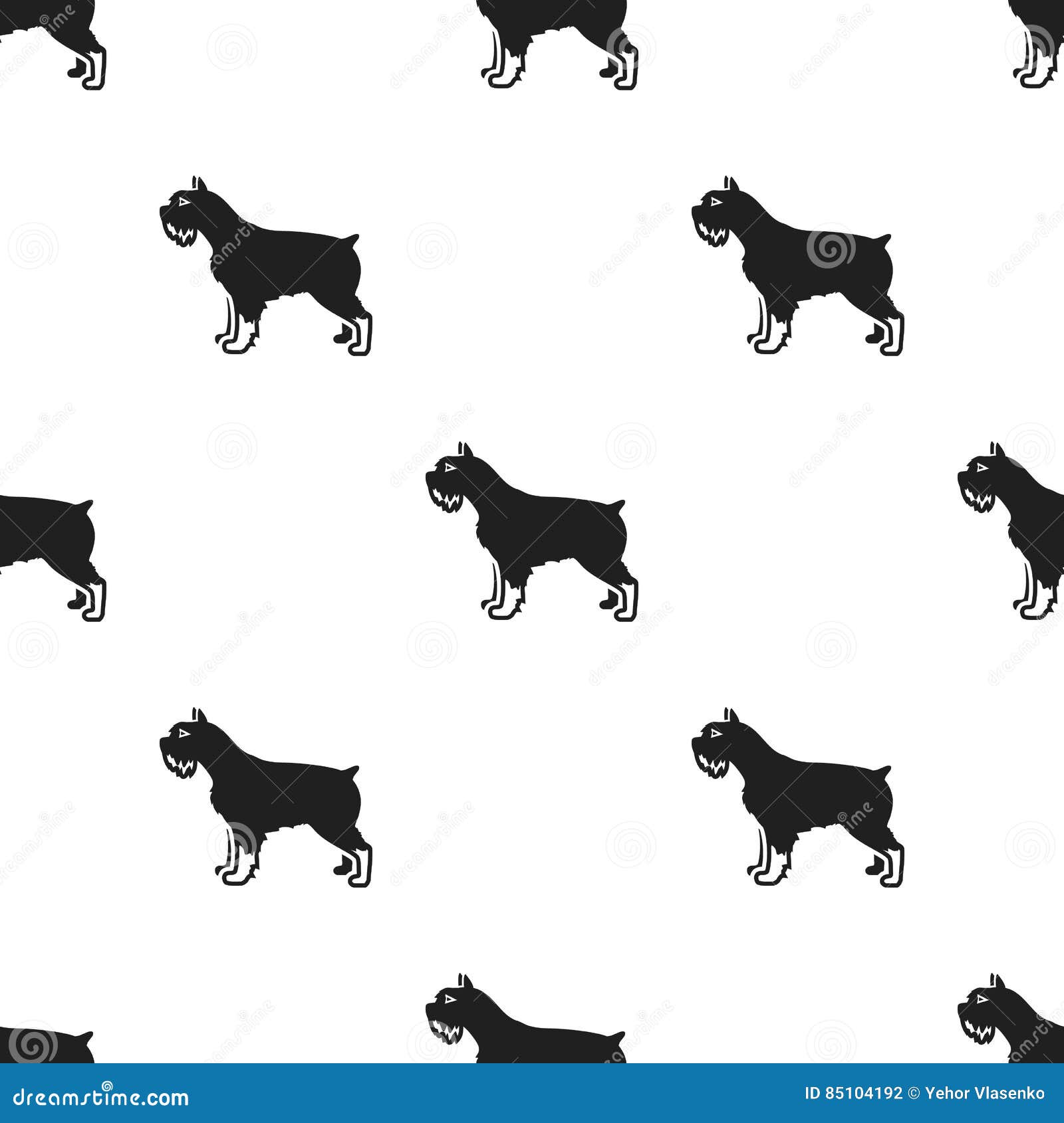 Icono Del Vector Del Schnauzer En El Estilo Negro Para El Web ...