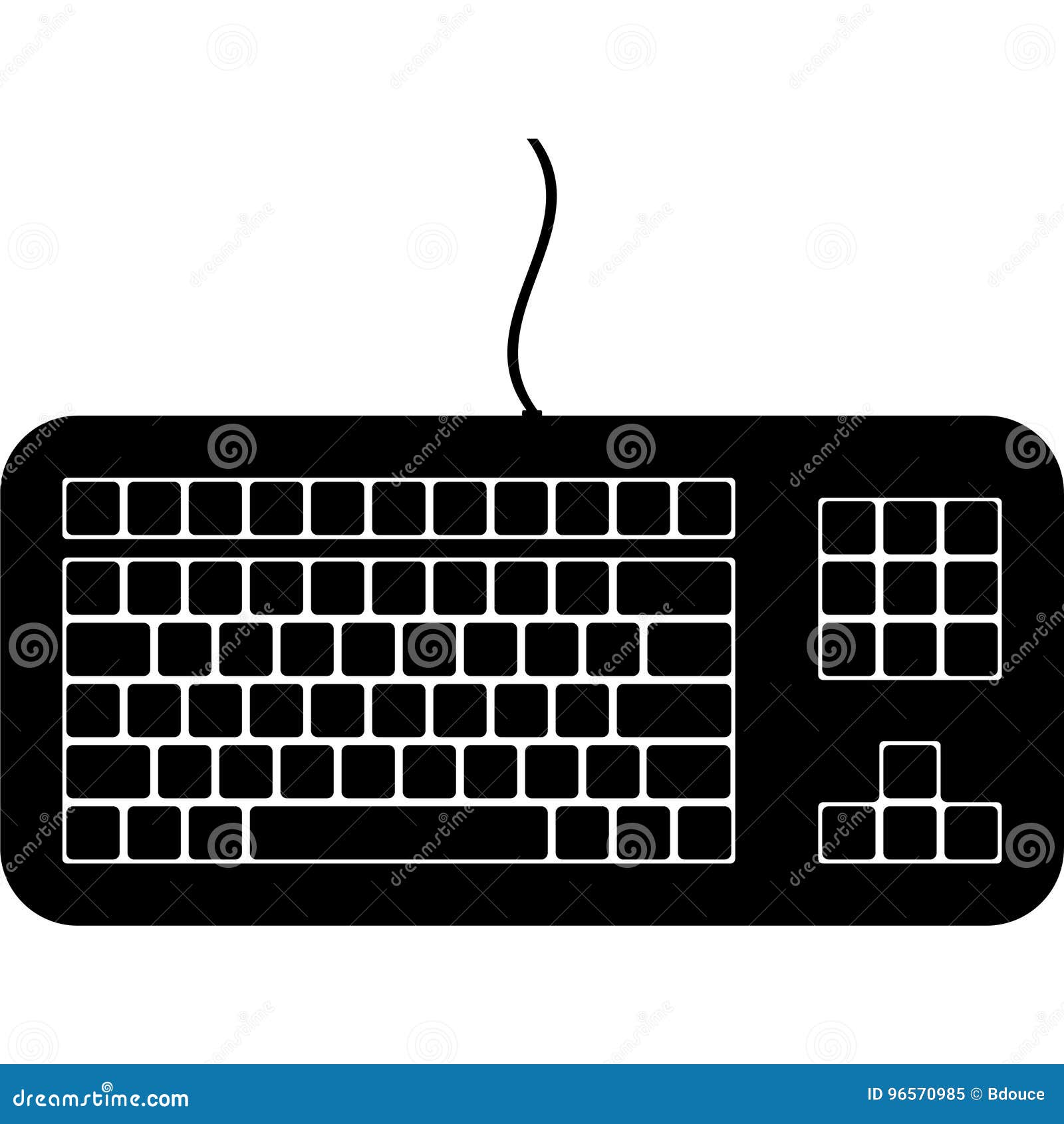 Icono Del Vector Del Teclado De Ordenador Ilustración del Vector ...