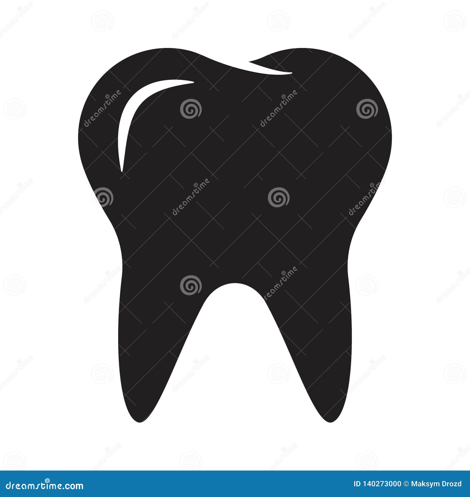 Icono Del Vector Del Diente Stock de ilustración - Ilustración de sano ...