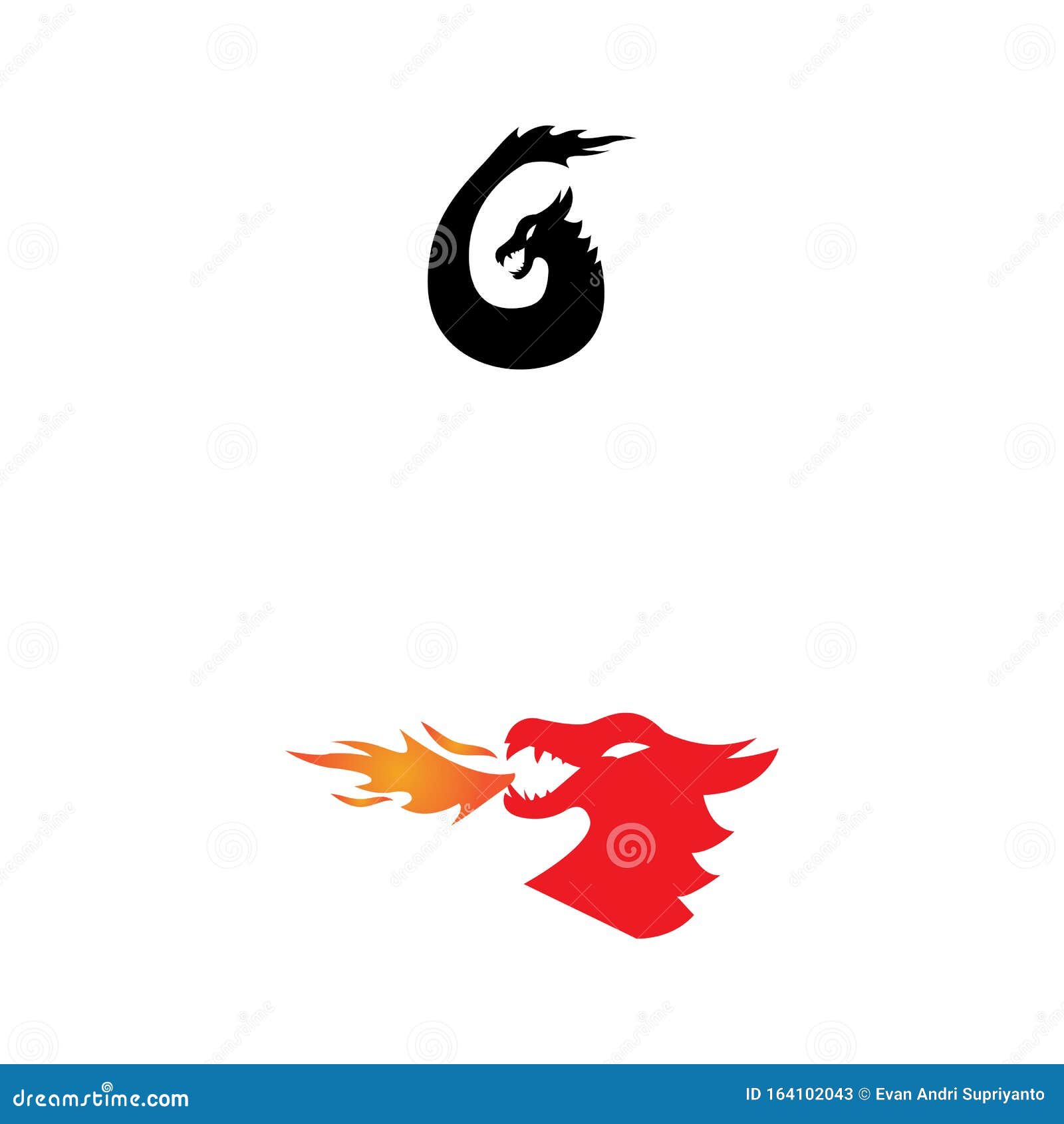 Icono del vector Dragon ilustración del vector. Ilustración de ...