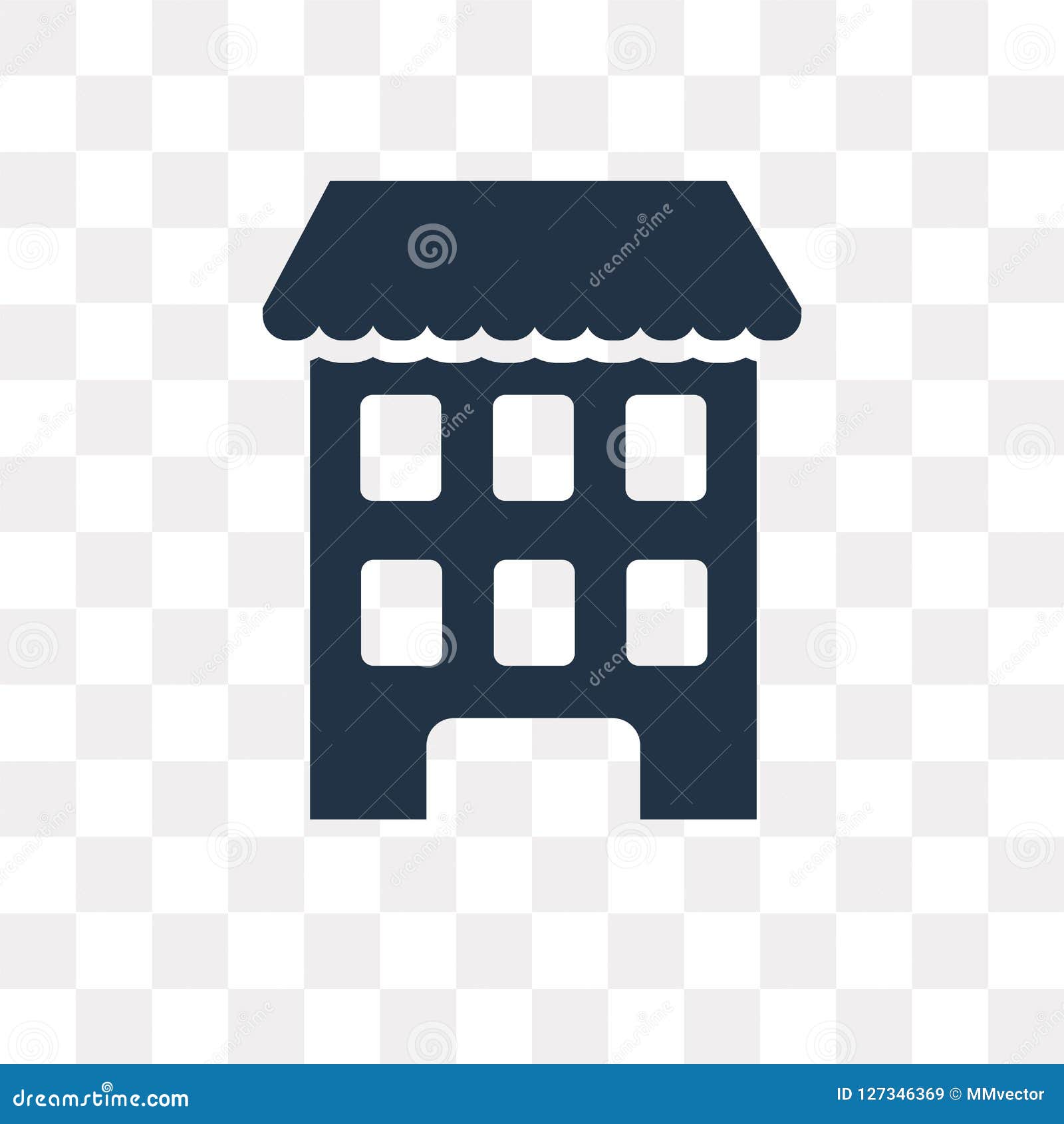 Icono Del Vector Del Edificio Aislado En El Fondo Transparente, Buildin ...