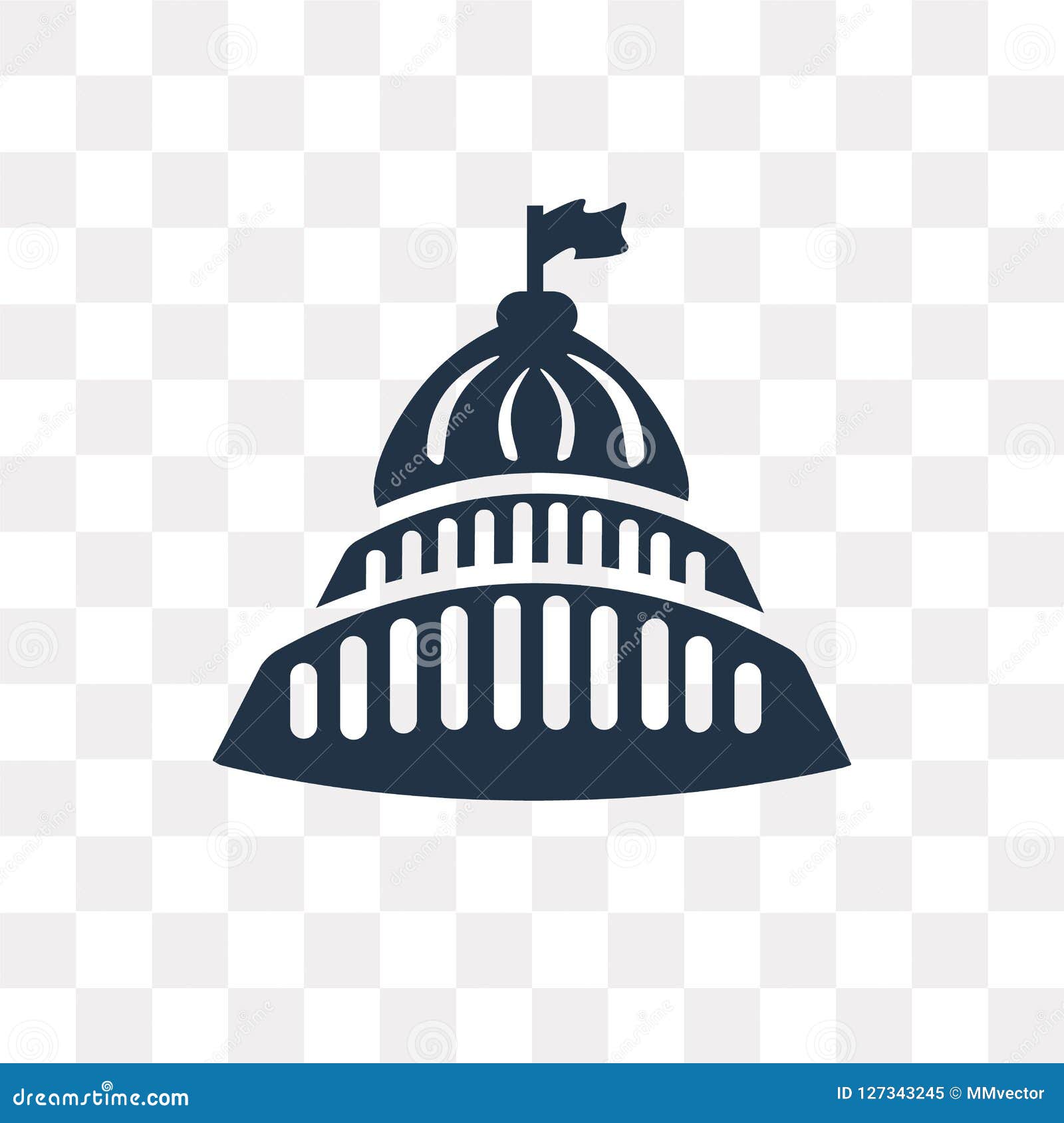 Icono Del Vector Del Edificio Del Capitolio Aislado En Fondo Transparente, Ilustración del ...