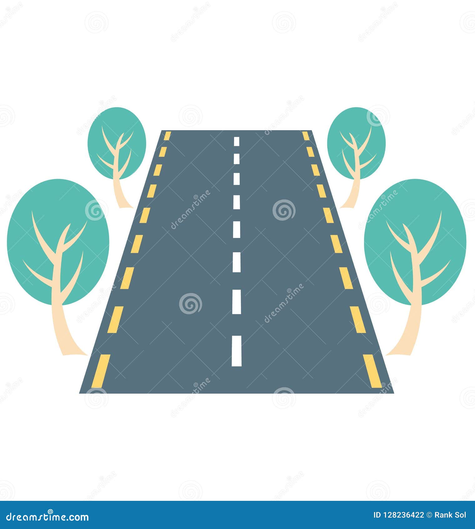 Icono Del Vector Del Ejemplo De Color Del Camino Ilustración del Vector ...