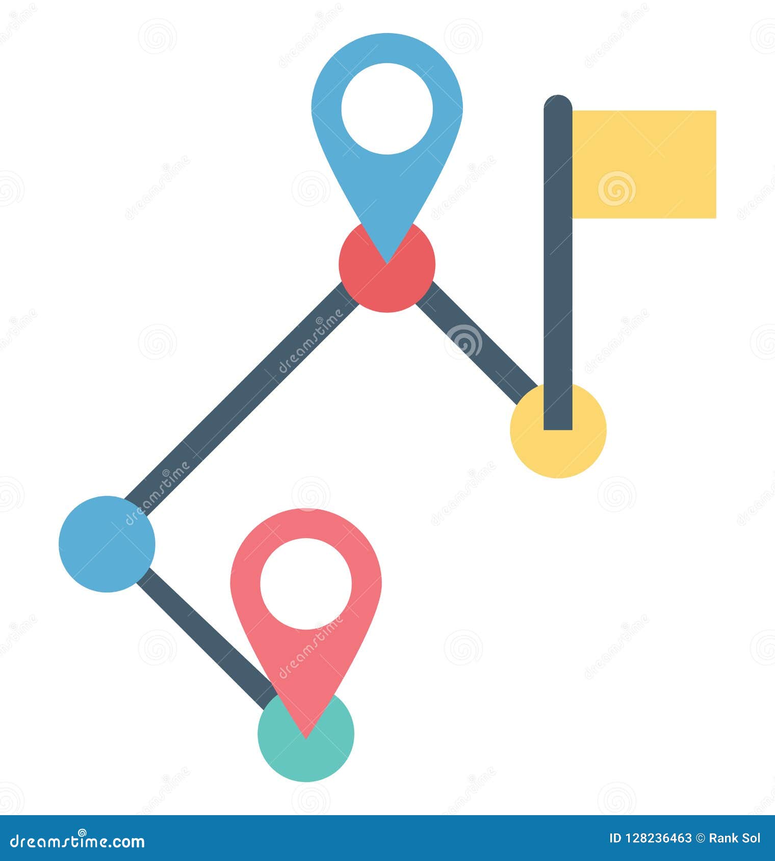 Icono Del Vector Del Ejemplo De Color Del Recorrido Ilustración del ...