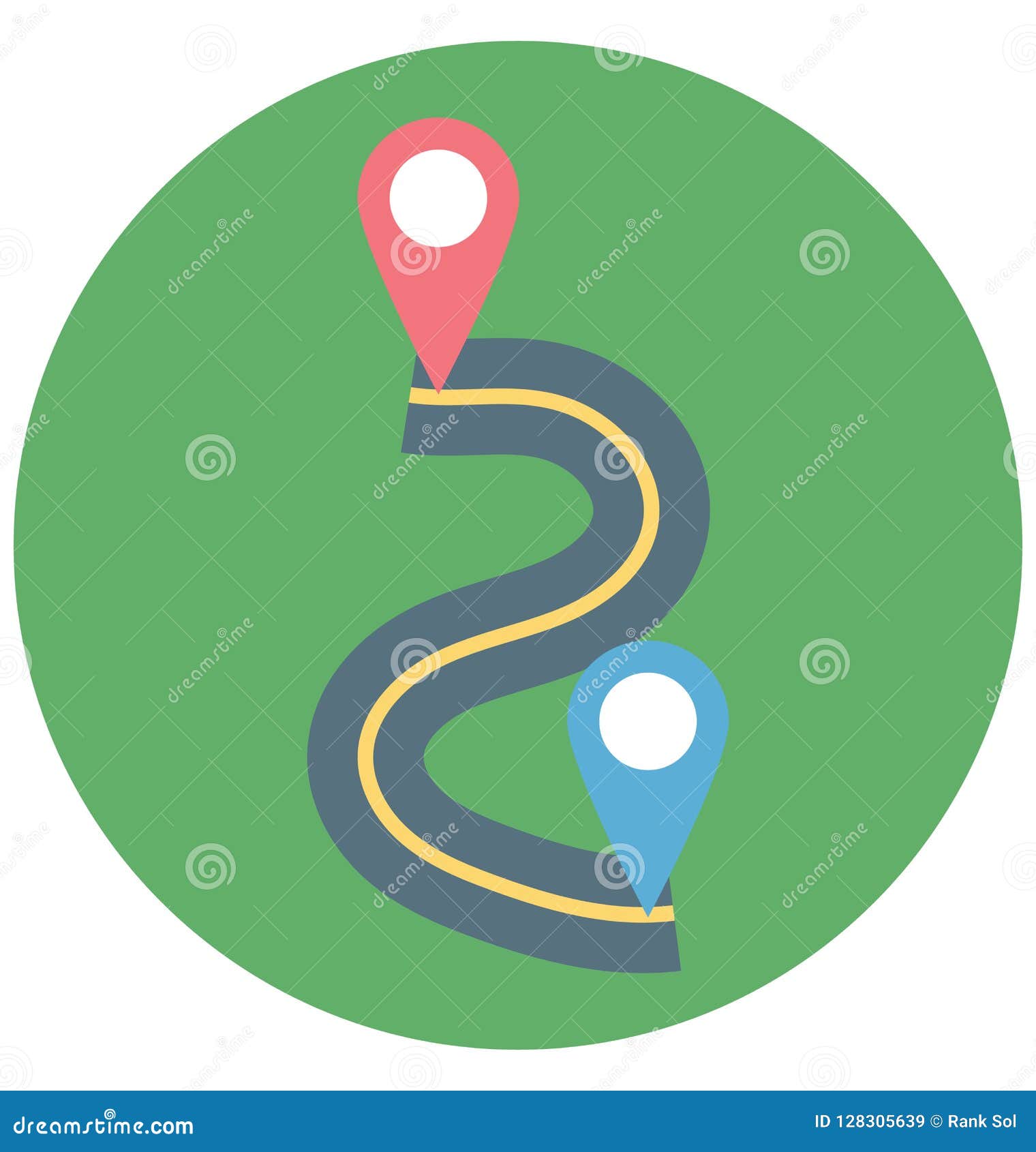 Icono Del Vector Del Ejemplo De Color Del Recorrido Ilustración del ...