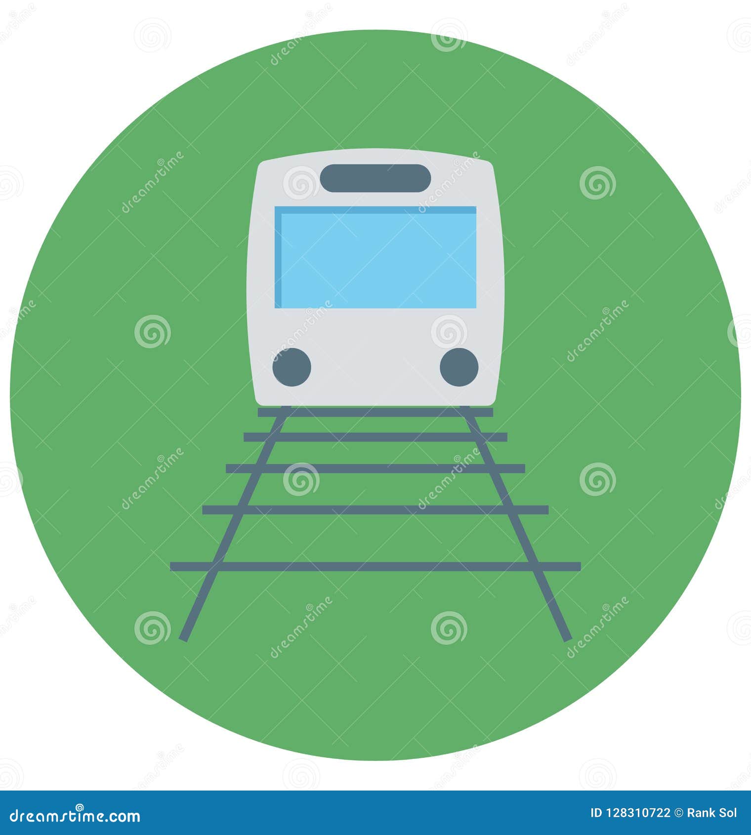 Icono Del Vector Del Ejemplo De Color Del Tren Ilustración del Vector ...