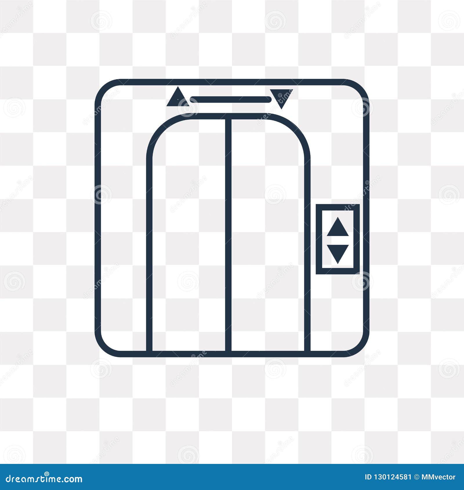 Icono Del Vector Del Elevador Aislado En El Fondo Transparente, Linear ...