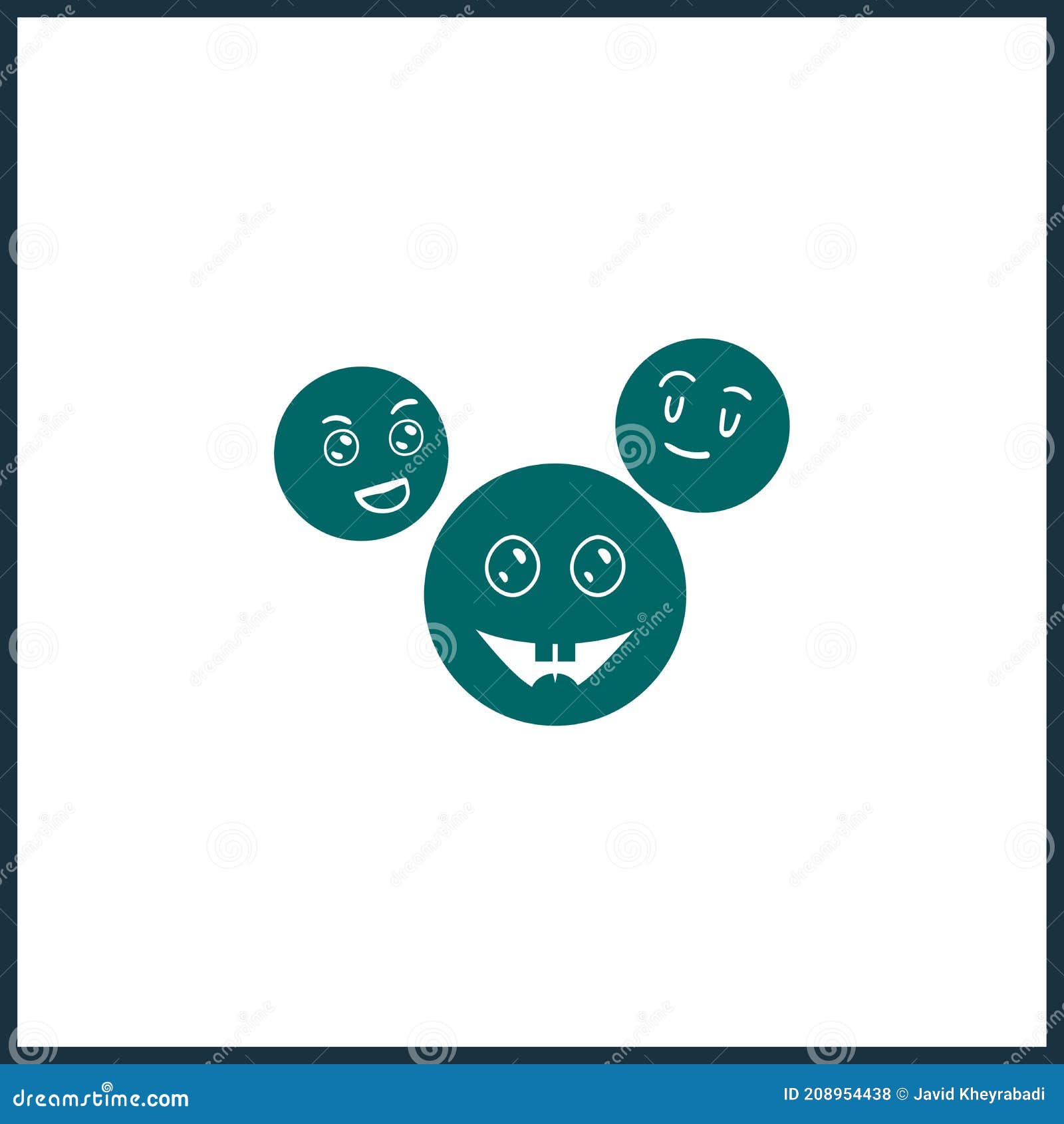 Icono Del Vector Emoji Risible Emoji Simple Icono Stock de ilustración ...