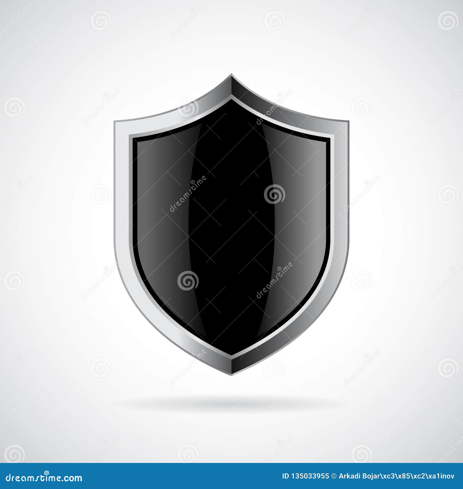 Icono Del Vector Del Escudo De Plata Ilustración del Vector ...