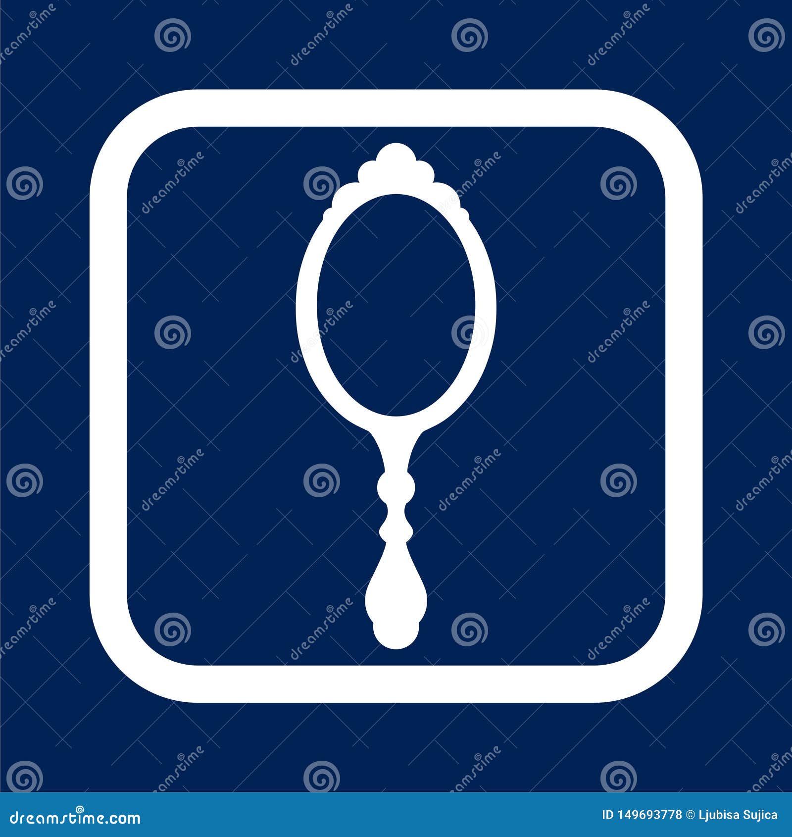 Icono Del Vector Del Espejo - Ejemplo Ilustración del Vector ...