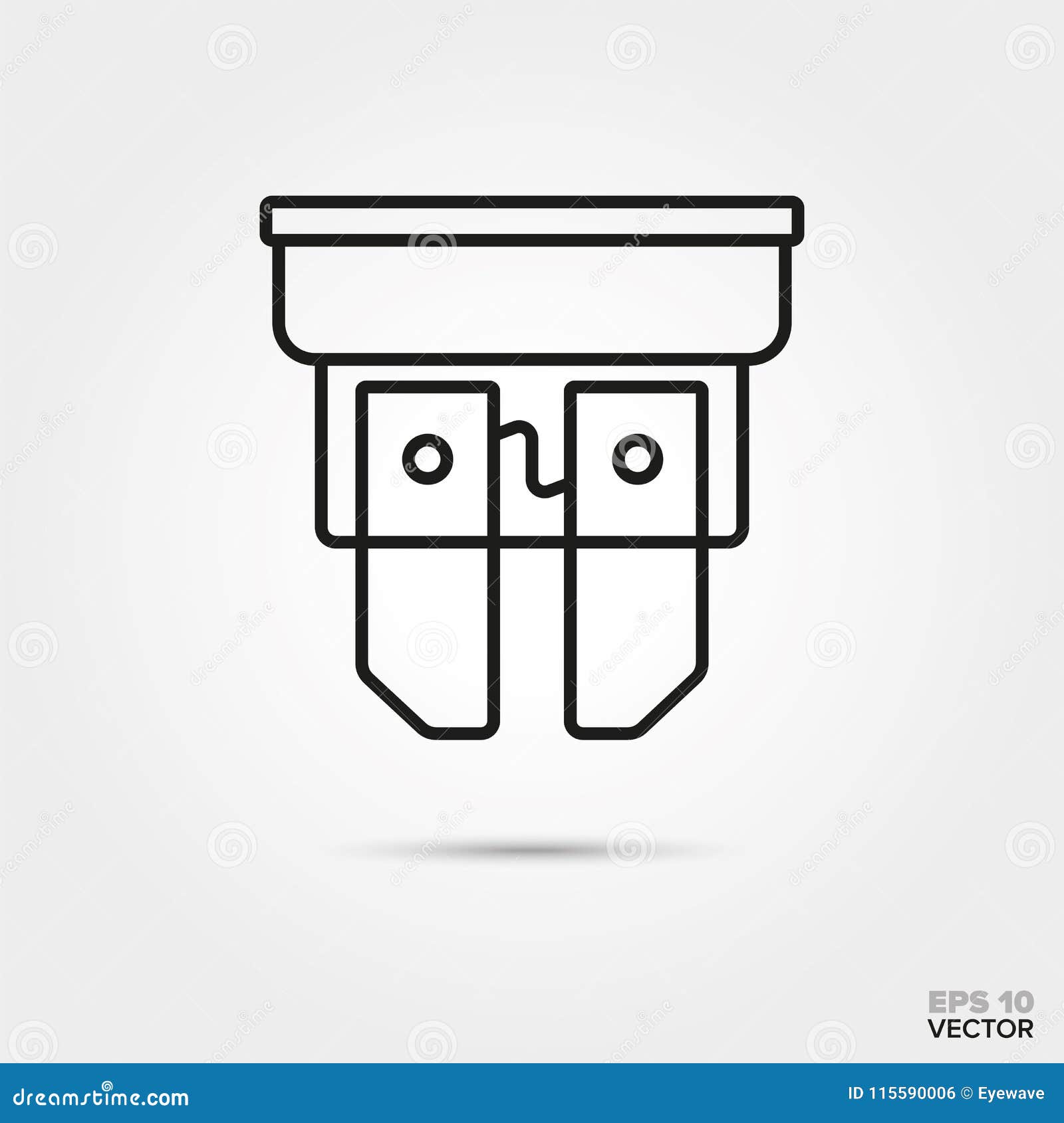 Icono Del Vector Del Fusible Del Coche Ilustración del Vector ...