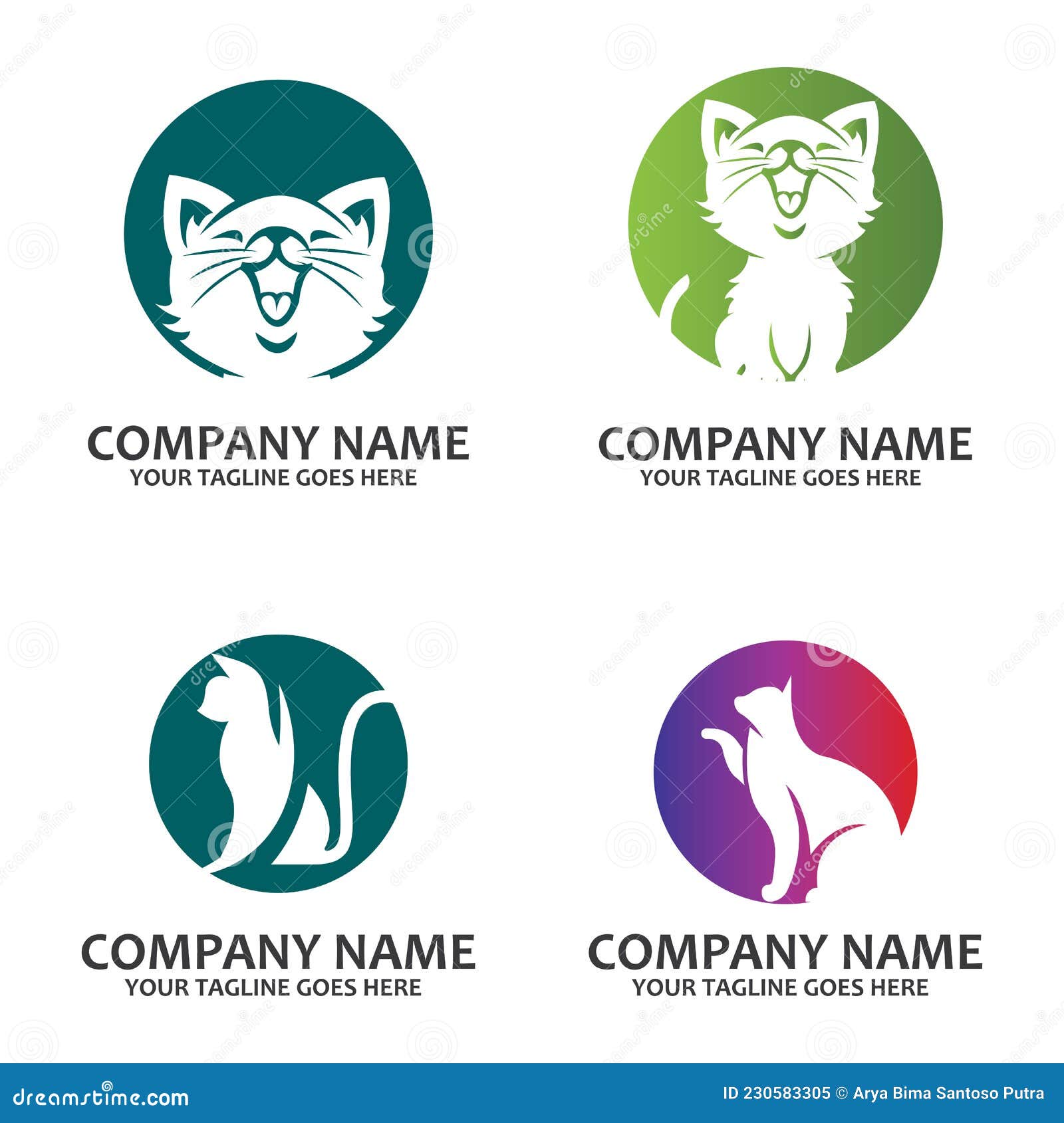 Icono Del Vector Del Gato Lindo Ilustración del Vector - Ilustración de ...