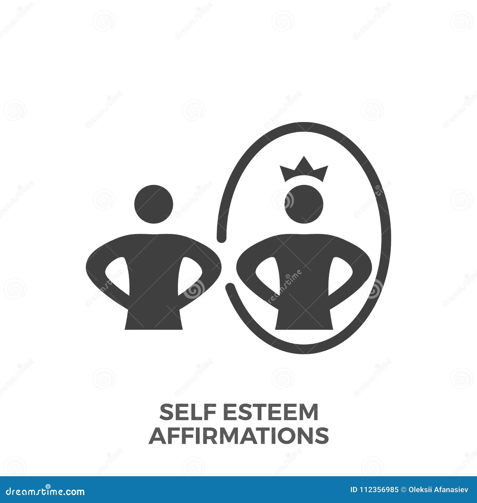 Icono Del Vector Del Glyph De Las Afirmaciones Del Amor Propio ...