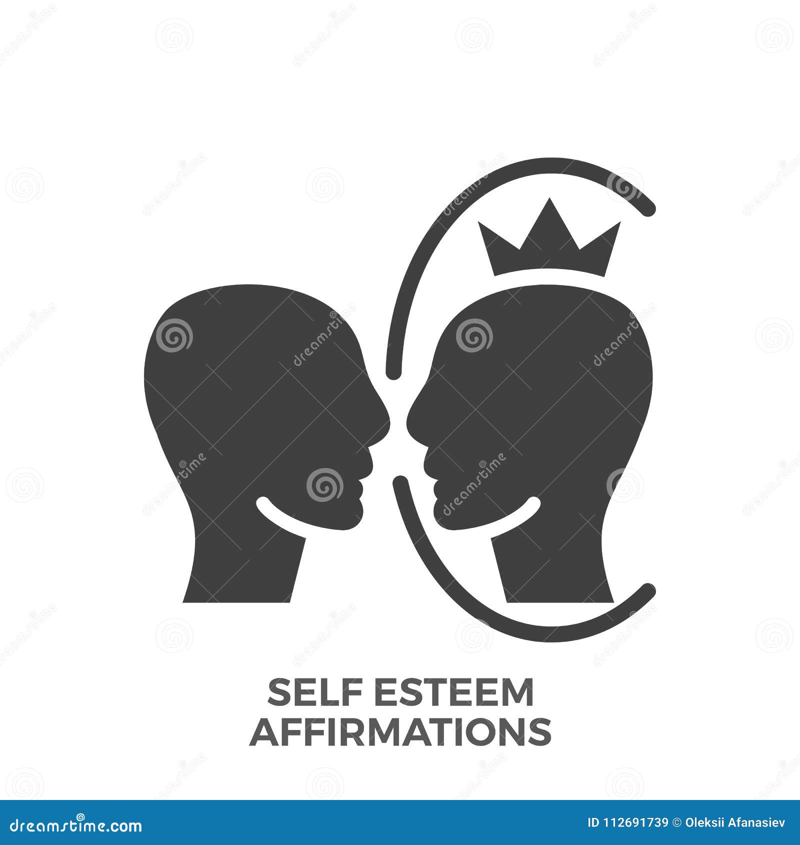 Icono Del Vector Del Glyph De Las Afirmaciones Del Amor Propio ...