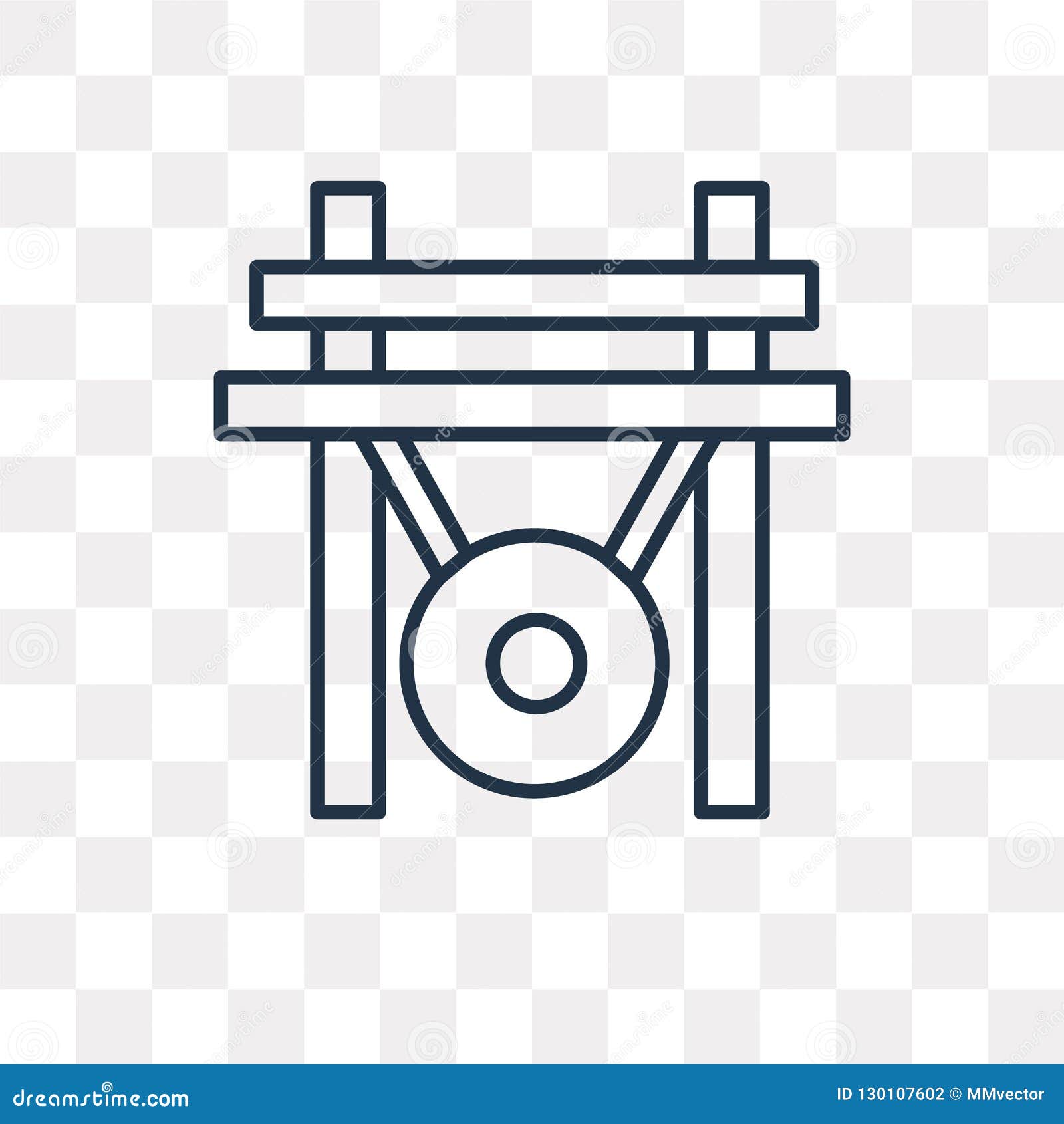 Icono Del Vector Del Gongo Aislado En El Fondo Transparente, Gongo ...