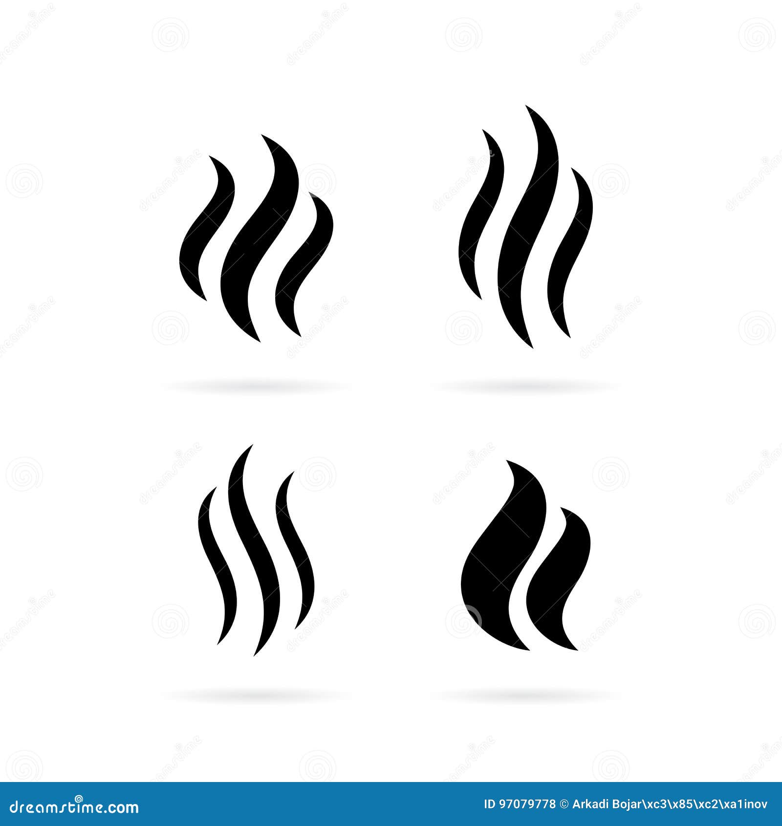 Icono Del Vector Del Humo Del Vapor Ilustración del Vector ...