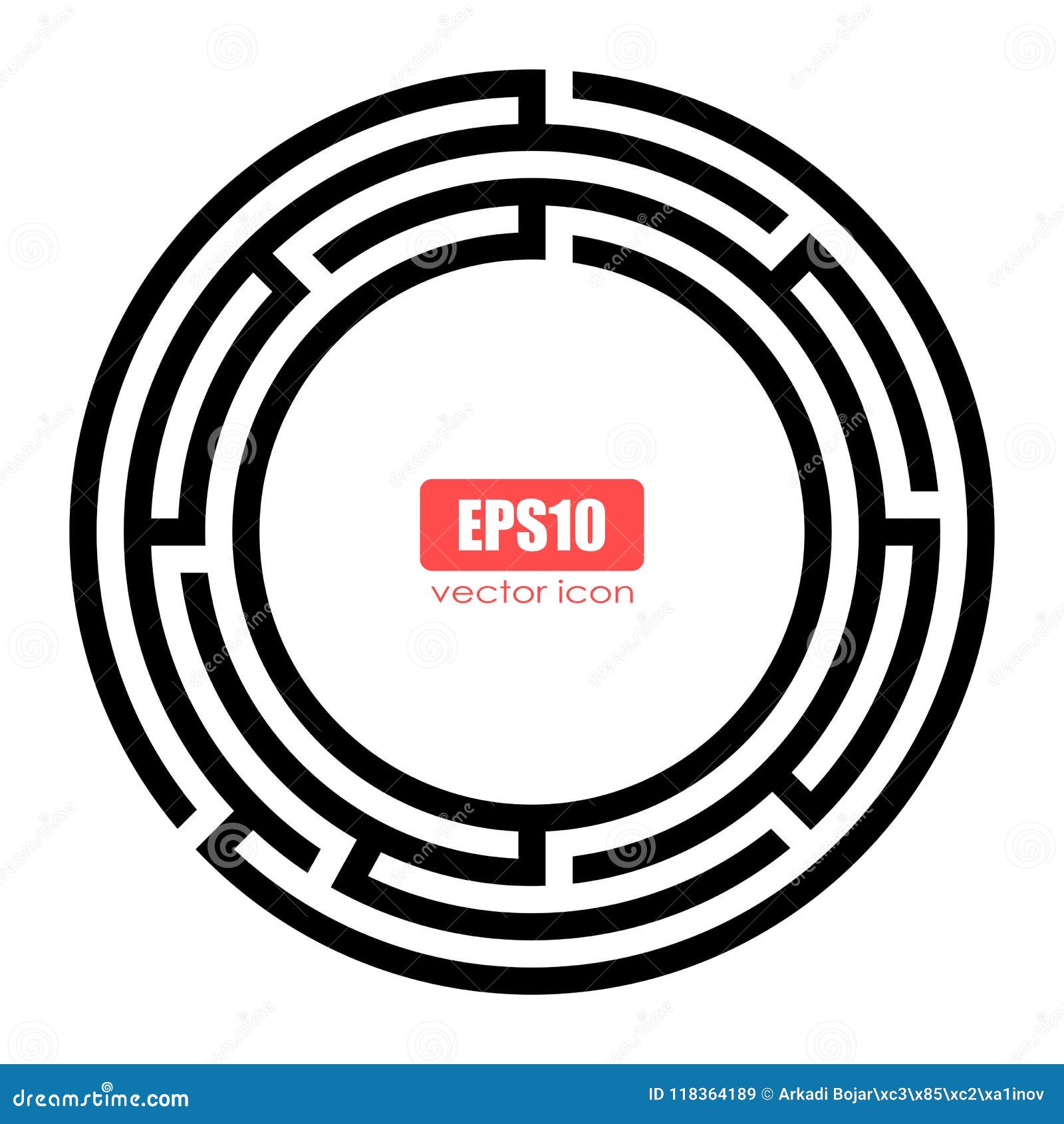 Icono Del Vector Del Laberinto Ilustración del Vector - Ilustración de ...