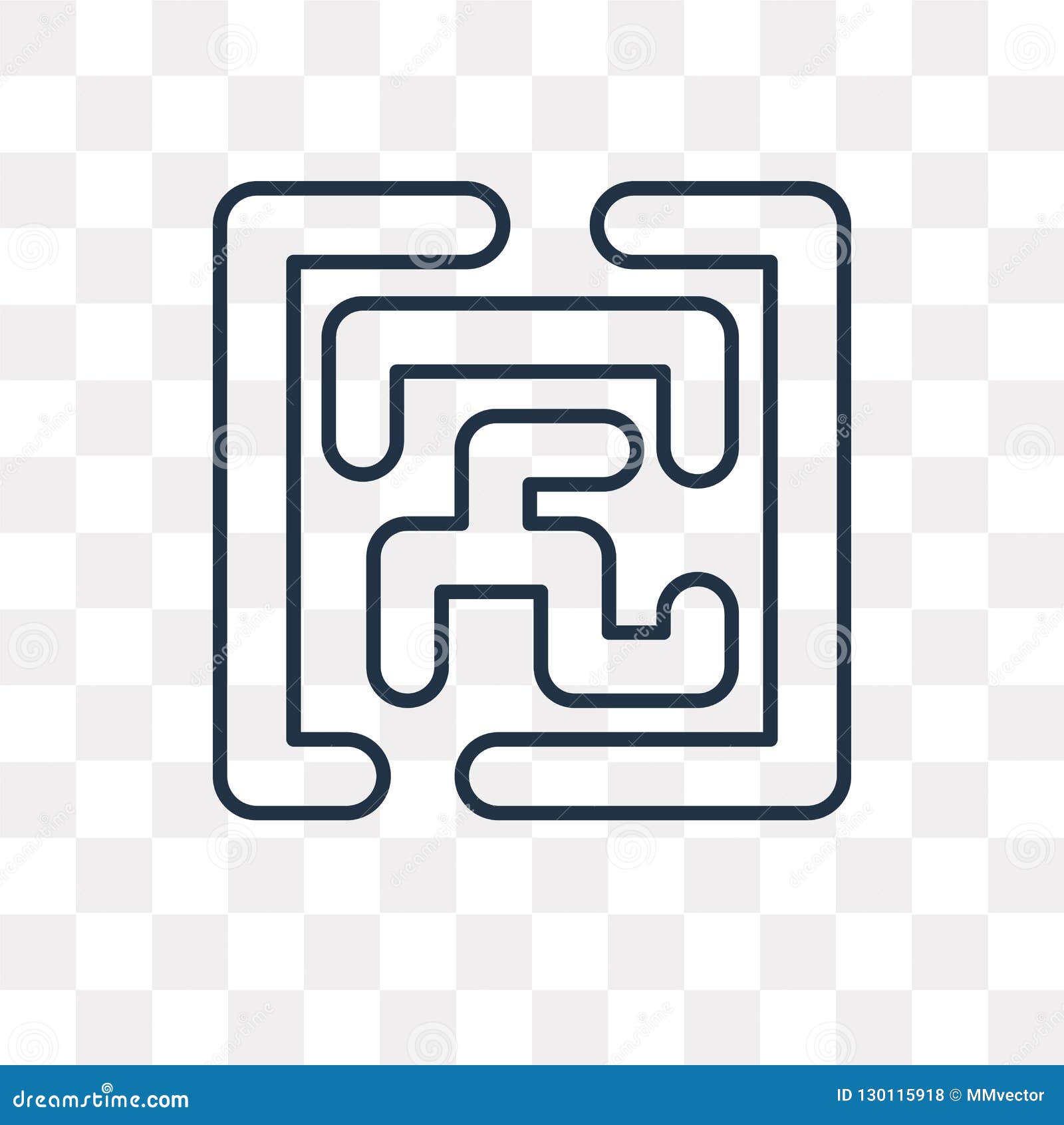 Icono Del Vector Del Laberinto Aislado En El Fondo Transparente ...
