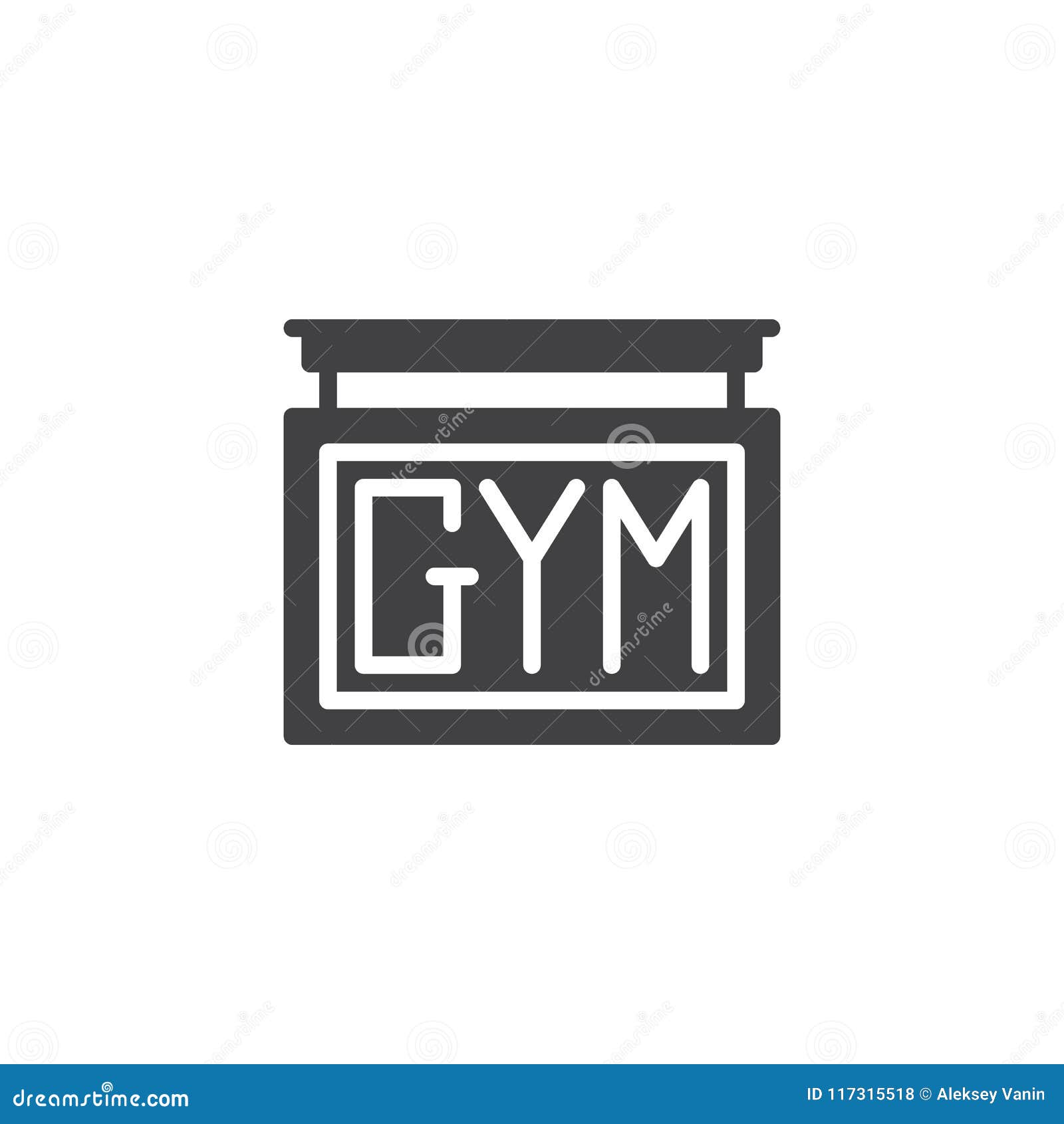 Icono Del Vector Del Letrero Del Gimnasio Ilustración del Vector ...