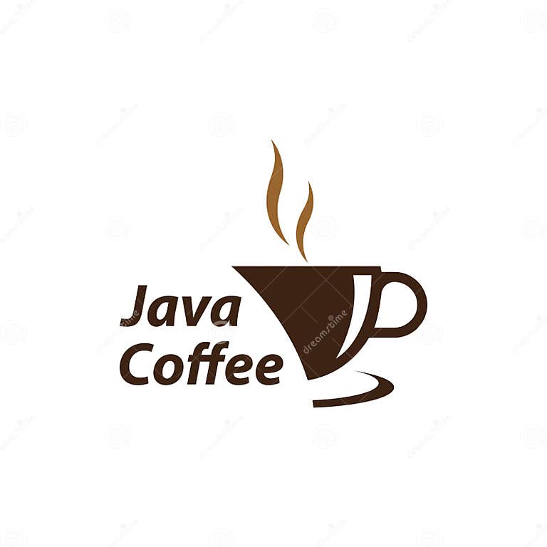 Icono Del Vector Del Logotipo Del Café De Java Ilustración del Vector ...