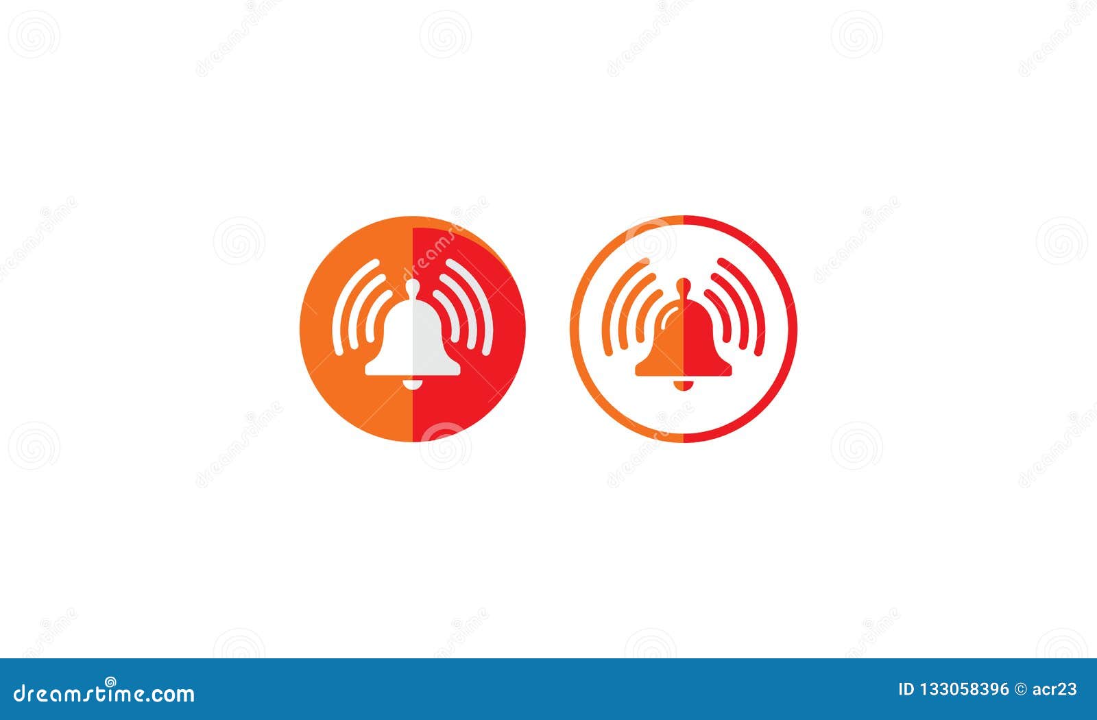 Icono Del Vector Del Logotipo De La Alarma Ilustración del Vector ...