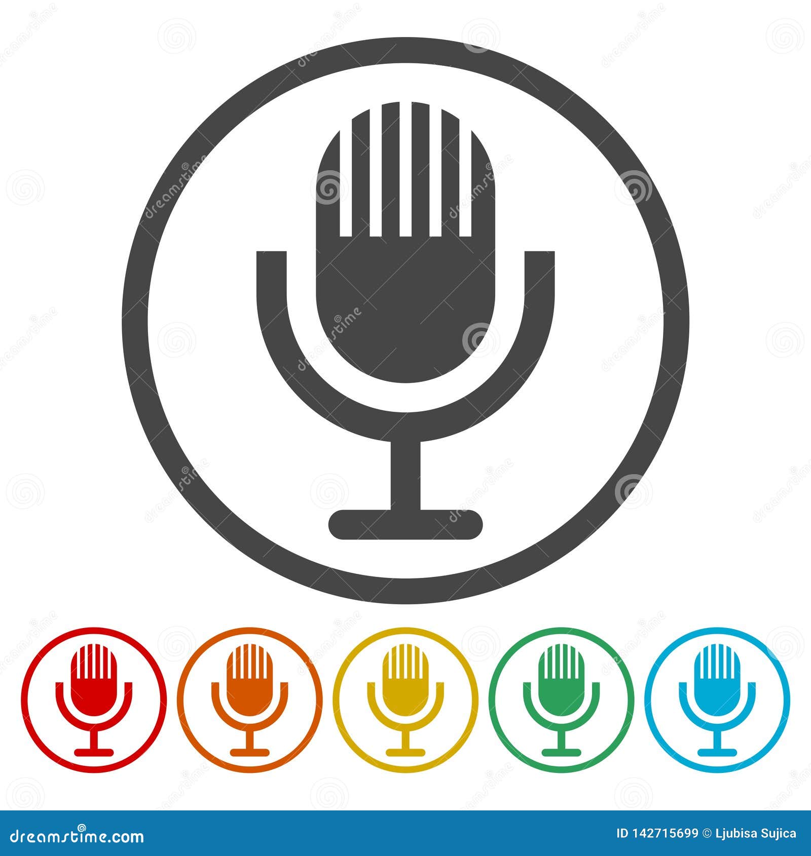 Icono Del Vector Del Micr?fono Ilustración del Vector - Ilustración de ...