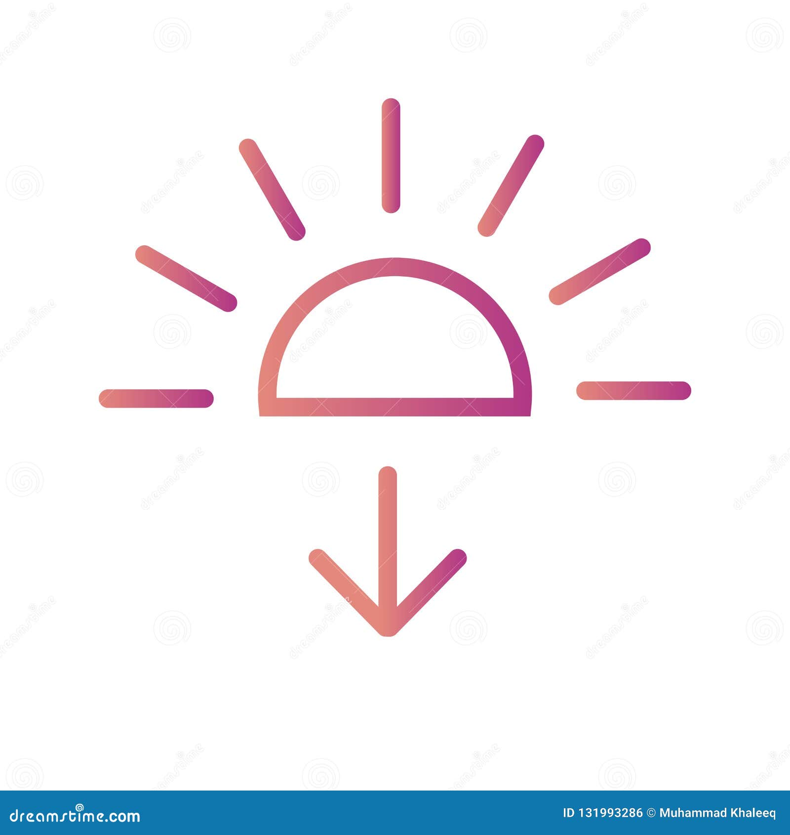 Icono del vector del ocaso stock de ilustración. Ilustración de ...