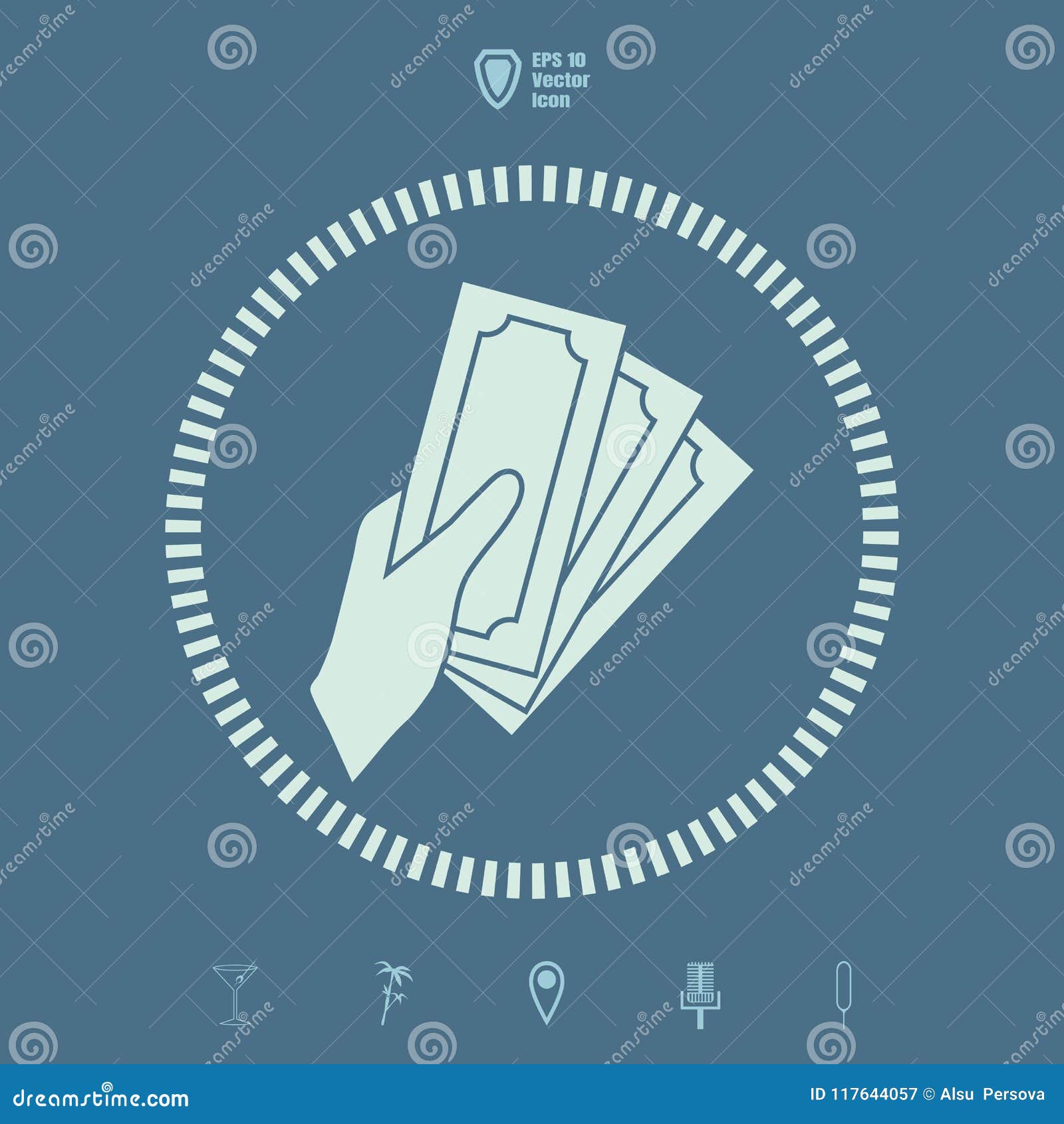 Icono Del Vector Del Pago Al Contado Ilustración del Vector ...