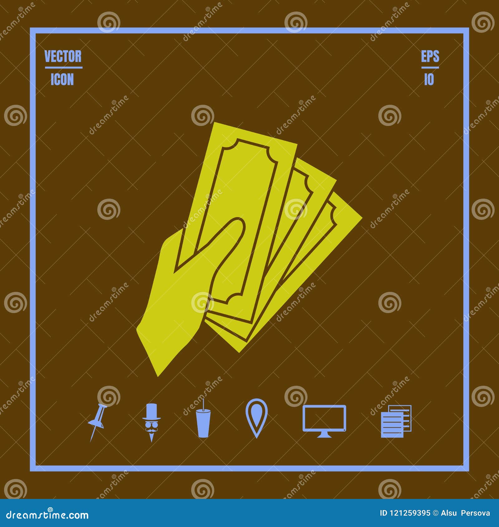 Icono Del Vector Del Pago Al Contado Ilustración del Vector ...