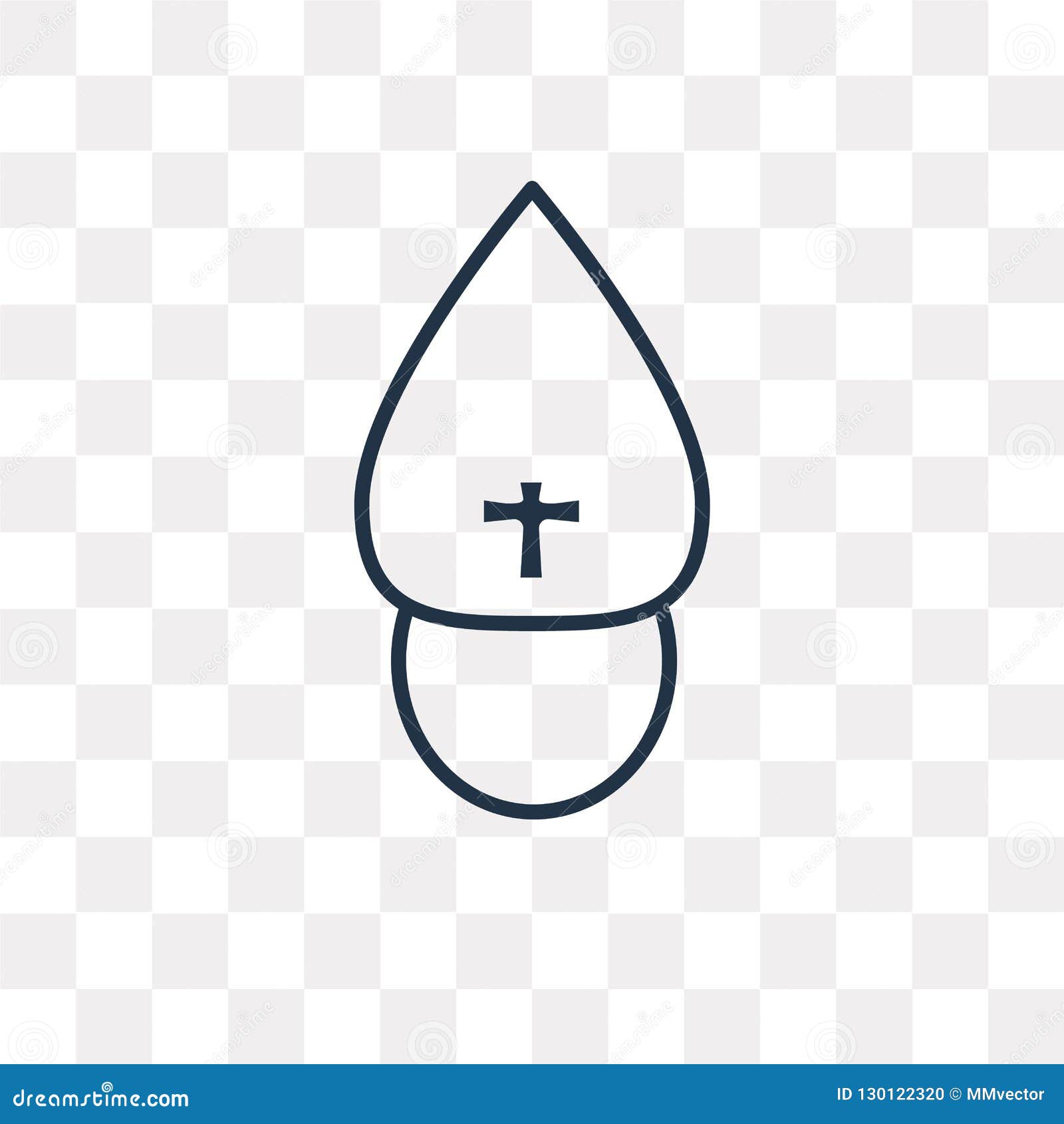 Icono Del Vector Del Papa En El Fondo Transparente, Papa Linear ...