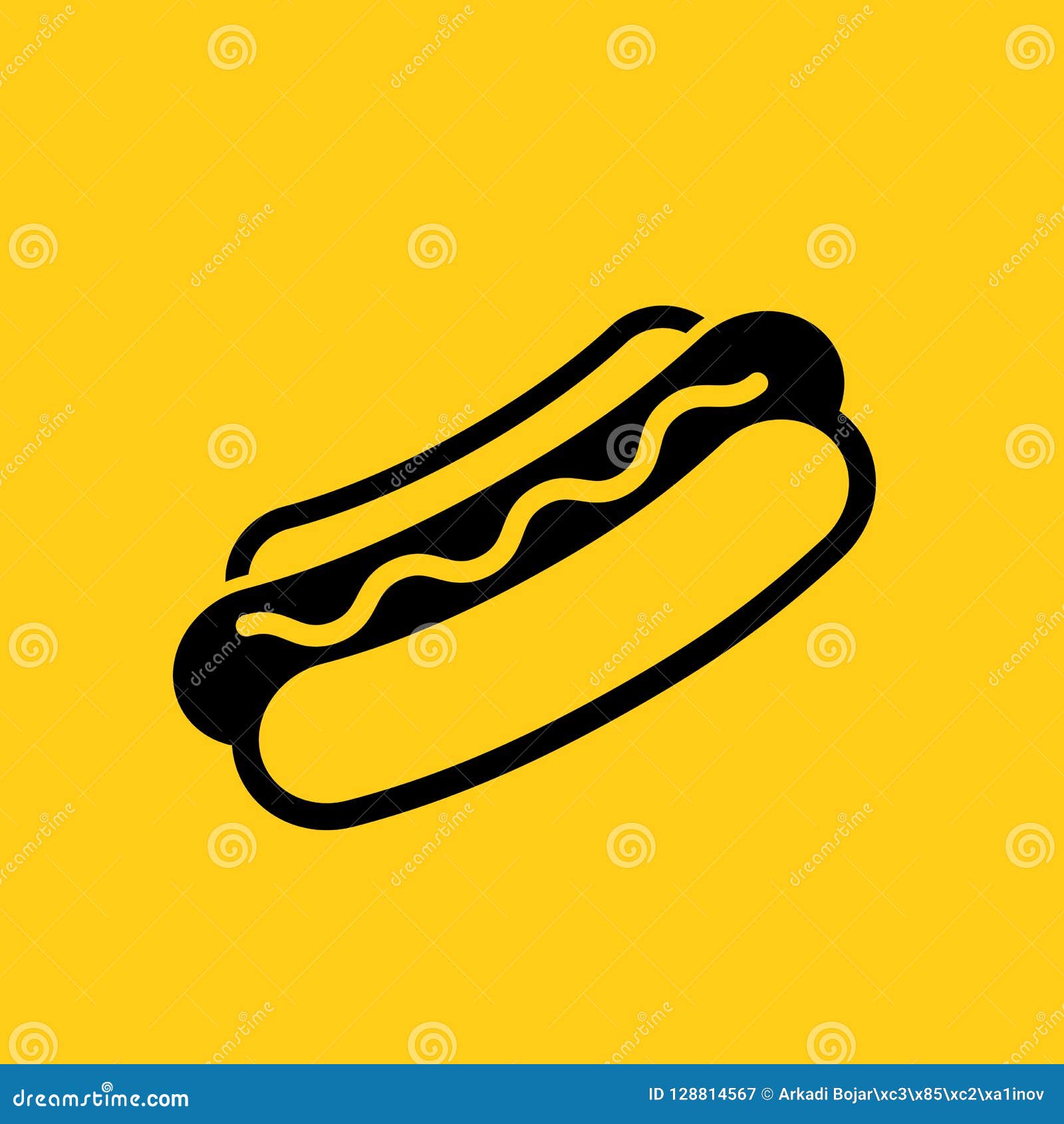 Icono Del Vector Del Perrito Caliente Ilustración del Vector ...