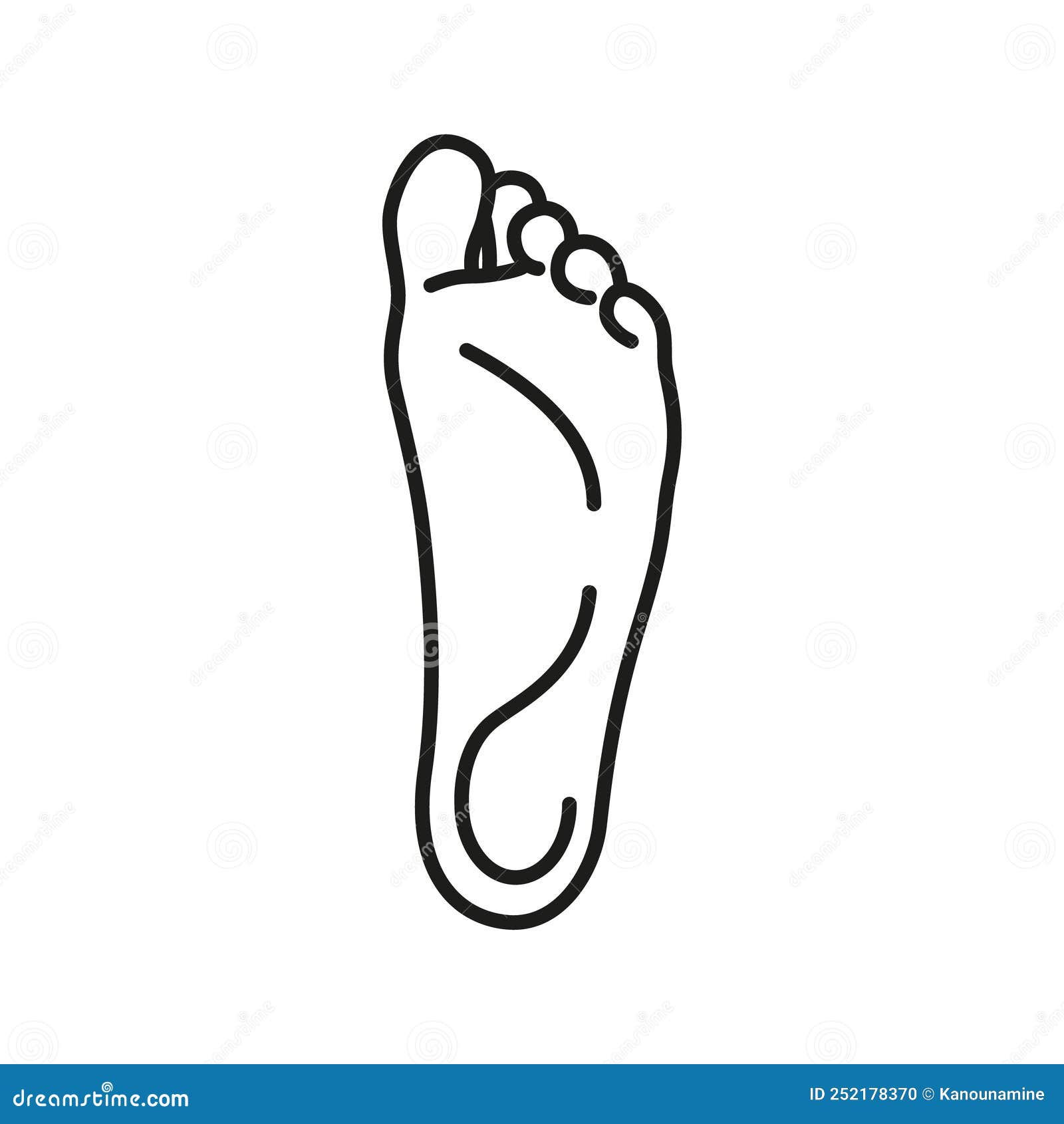 Icono Del Vector Del Pie Trazo Editable Ilustración del Vector ...