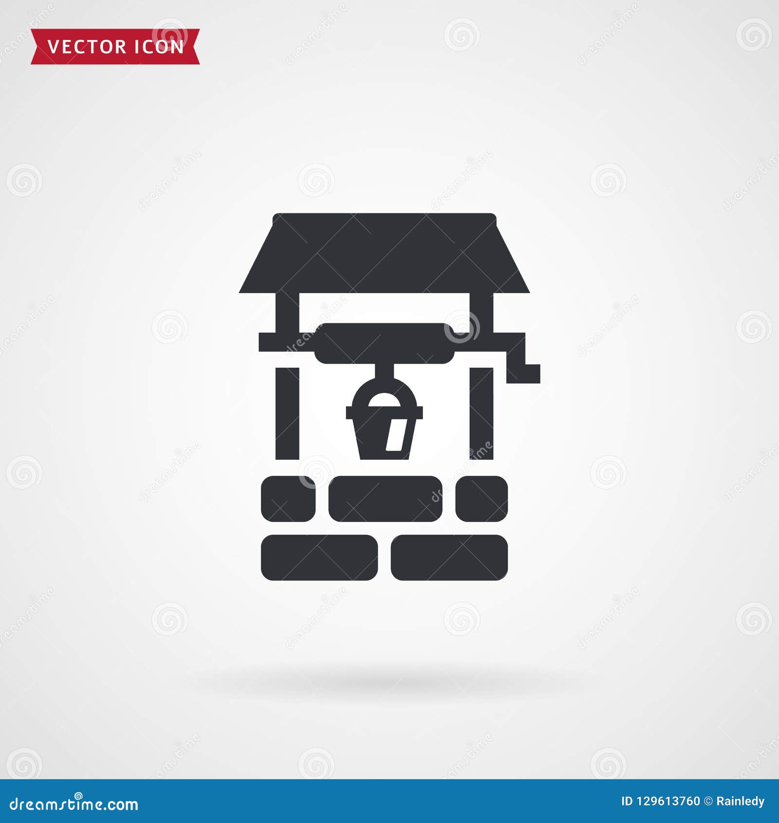 Icono Del Vector Del Pozo De Agua Ilustración del Vector - Ilustración ...