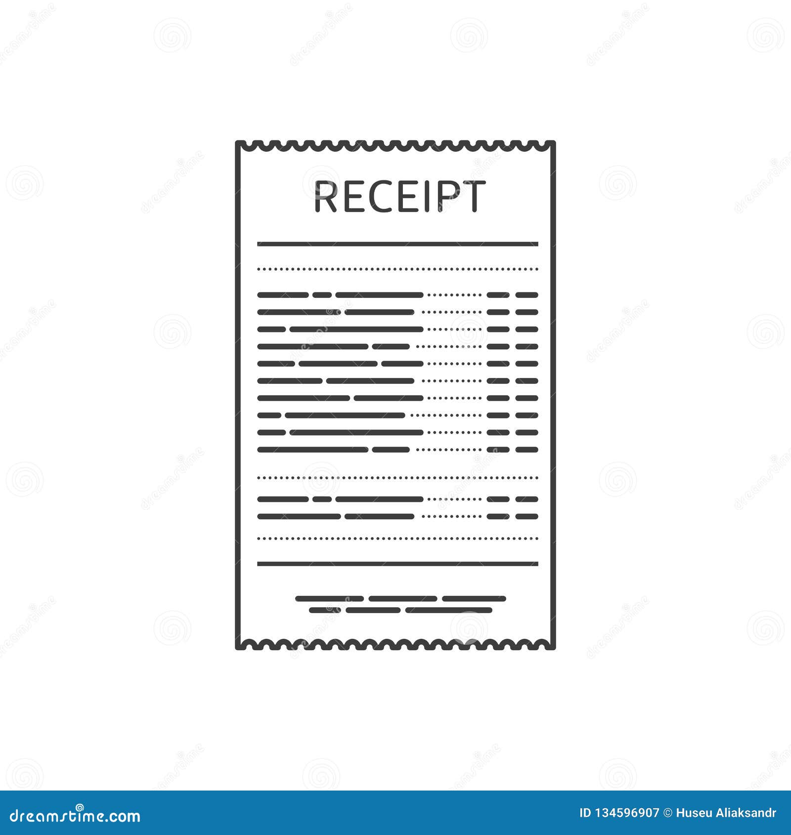 Icono Del Vector Del Recibo Ilustración del Vector - Ilustración de ...