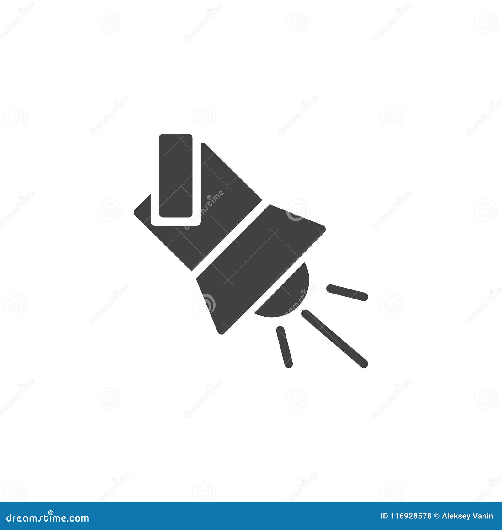 Icono Del Vector Del Reflector Ilustración del Vector - Ilustración de ...