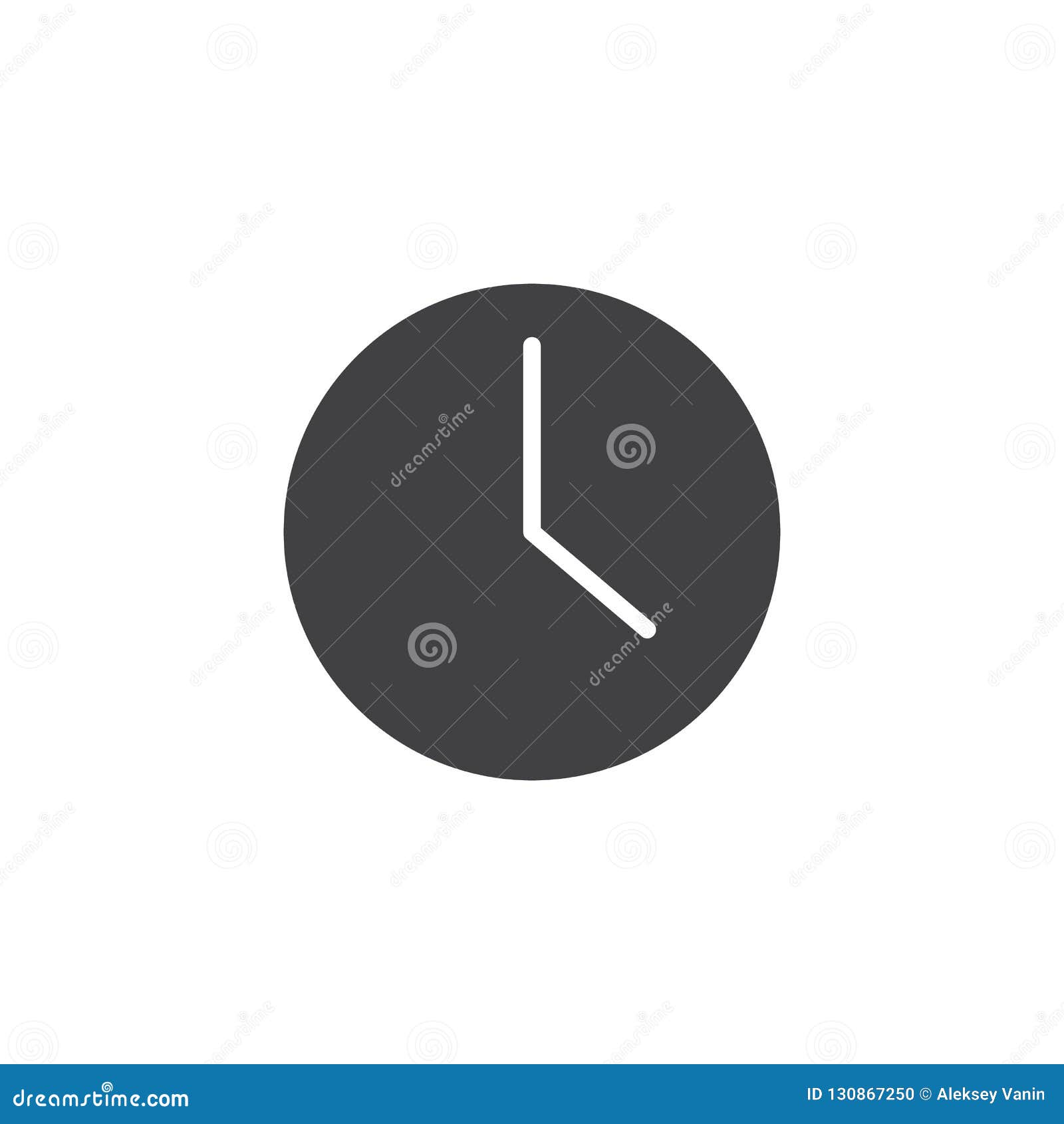 Icono del vector del reloj ilustración del vector. Ilustración de reloj ...