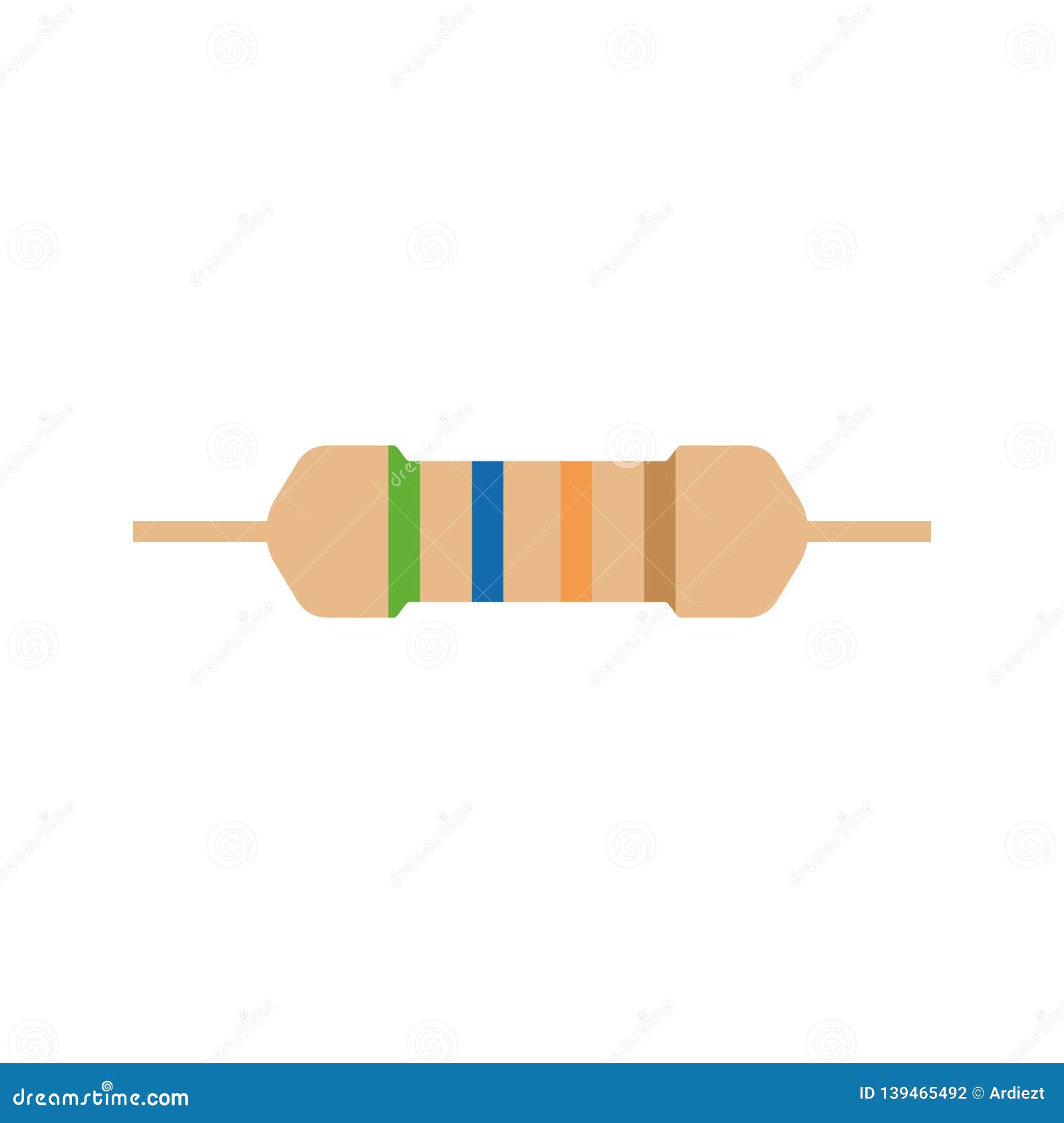 Icono Del Vector Del Resistor Ejemplo Plano Simple Del Vector ...