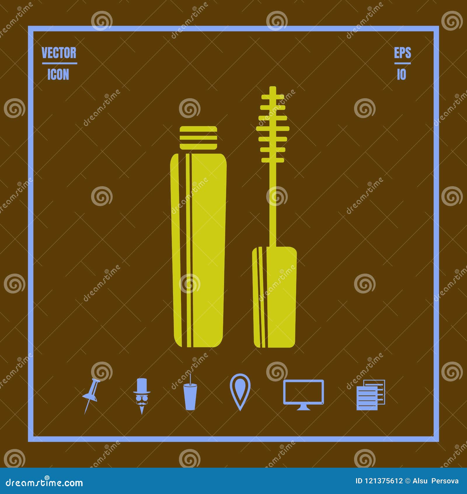 Icono del vector del rimel ilustración del vector. Ilustración de ...