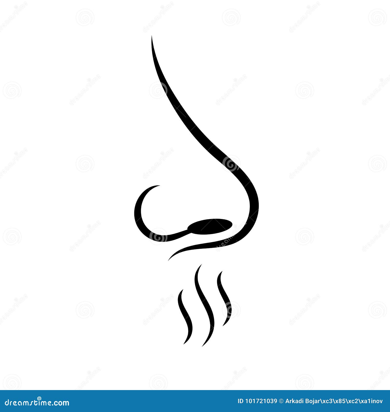 Icono Del Vector Del Sentido Del Olor Ilustración del Vector ...