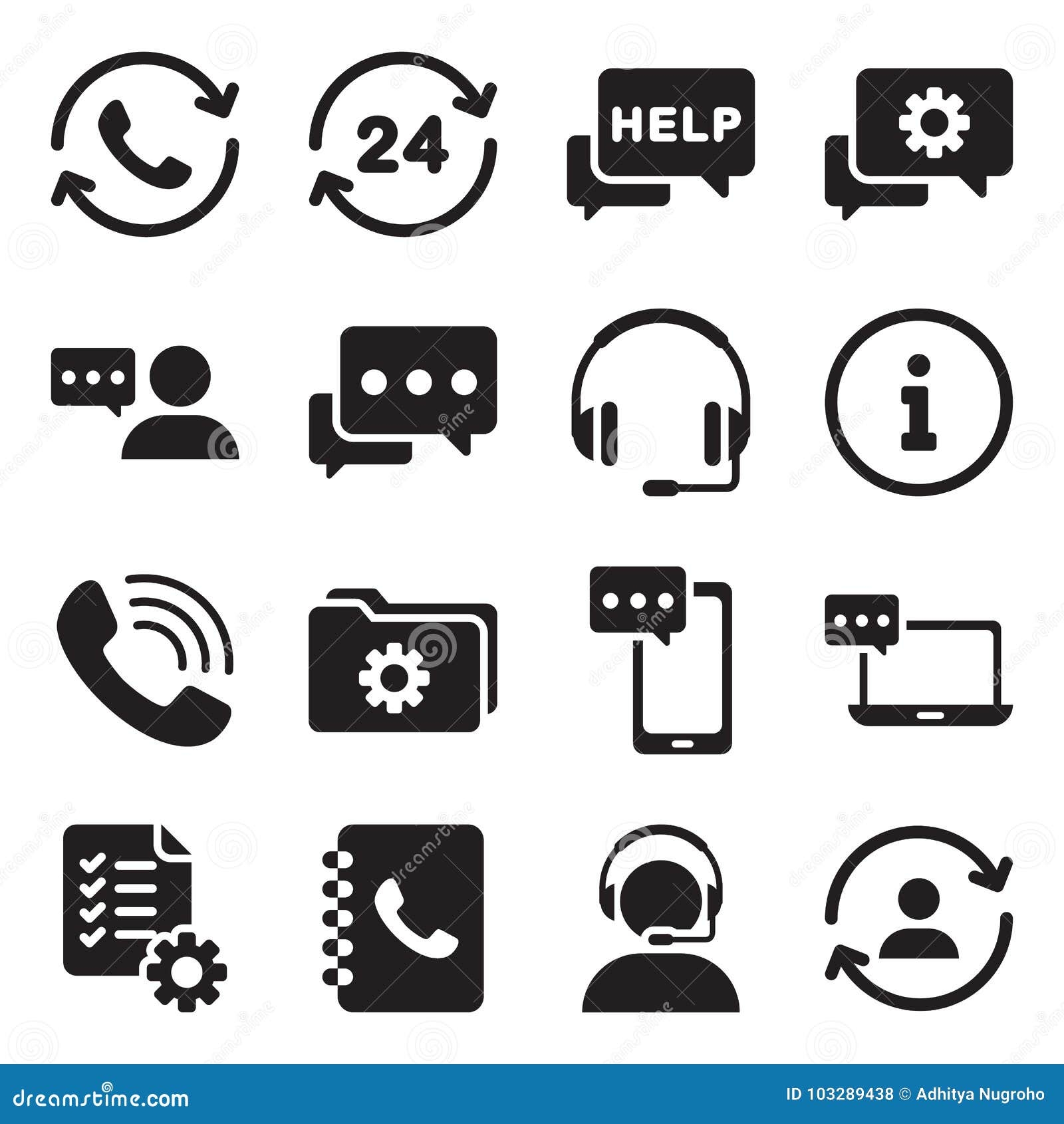 Icono Del Vector Del Servicio De Asistencia Ilustración del Vector ...