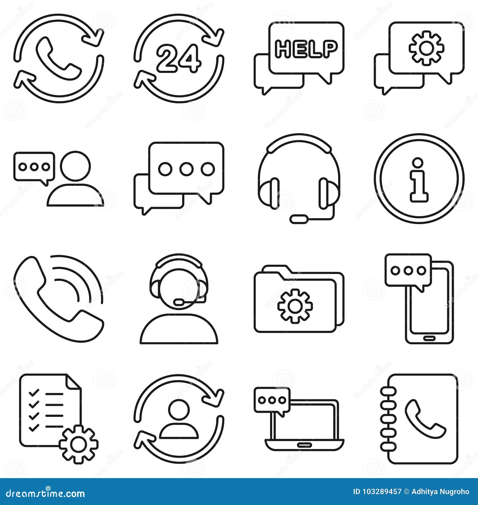 Icono Del Vector Del Servicio De Asistencia Ilustración del Vector ...