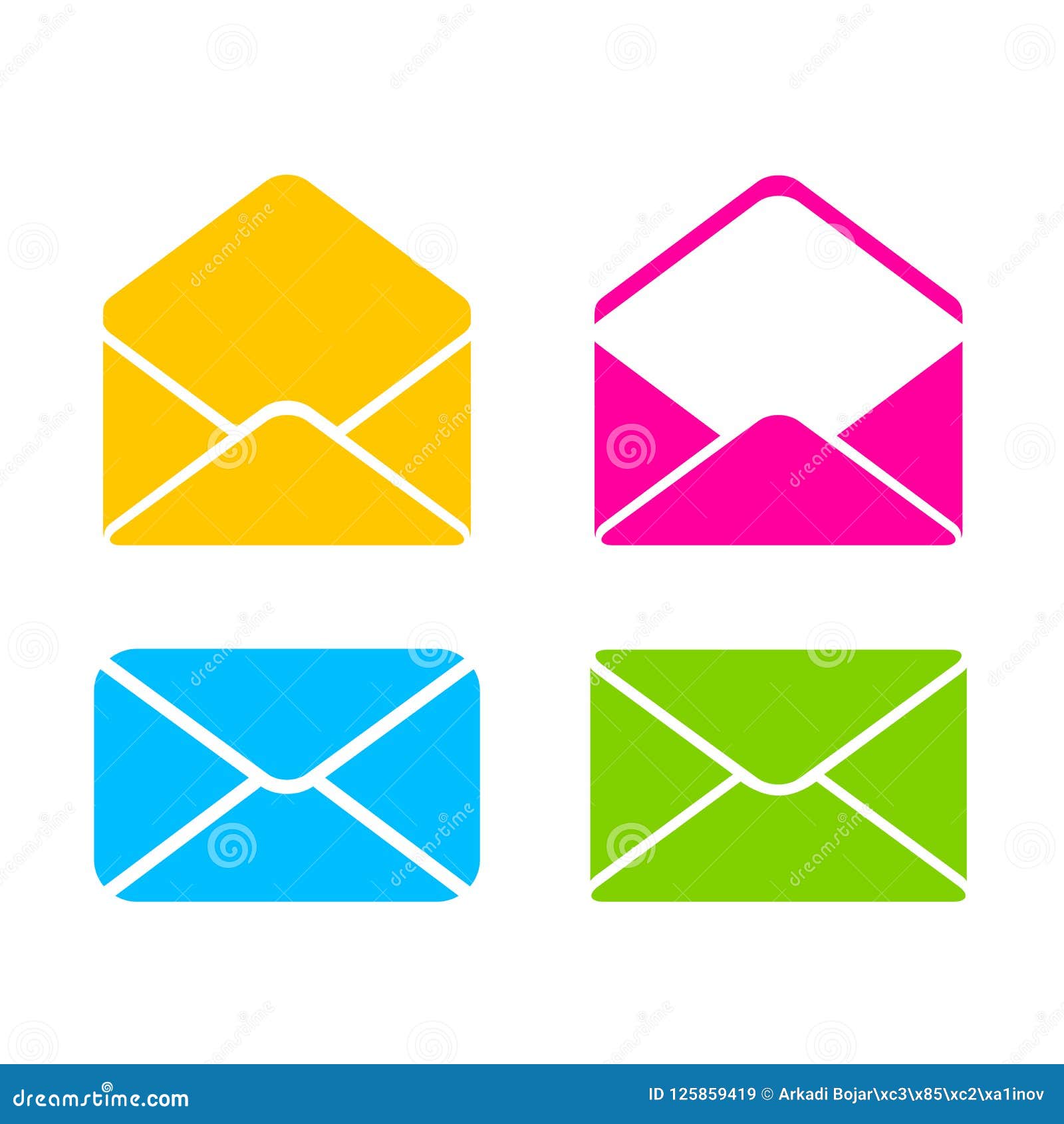 Icono del vector del sobre ilustración del vector. Ilustración de ...