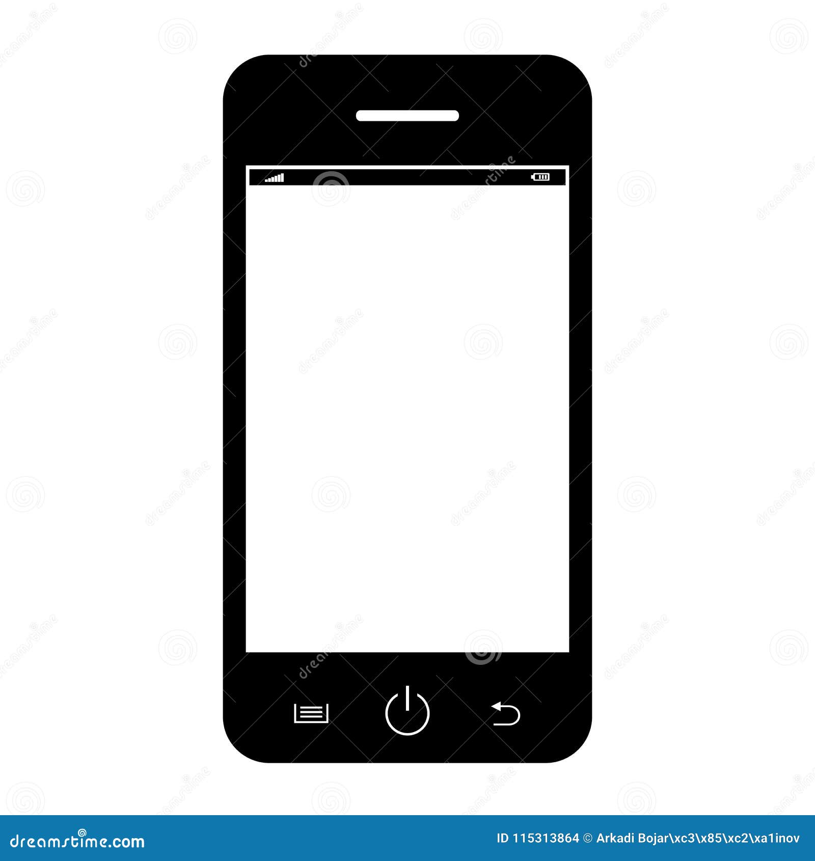 Icono Del Vector Del Teléfono Celular Ilustración del Vector ...