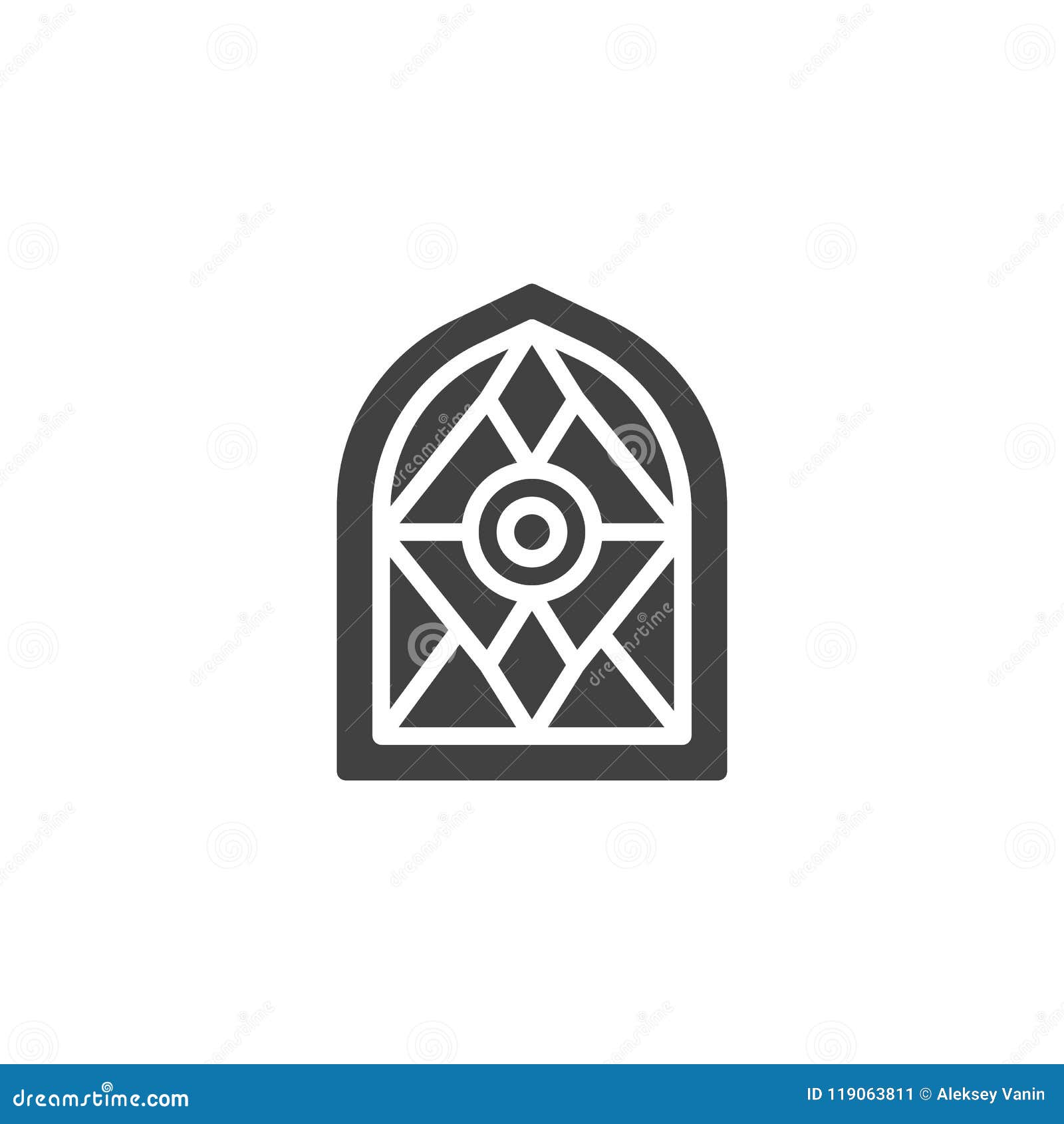 Icono Del Vector Del Vitral Ilustración del Vector - Ilustración de ...