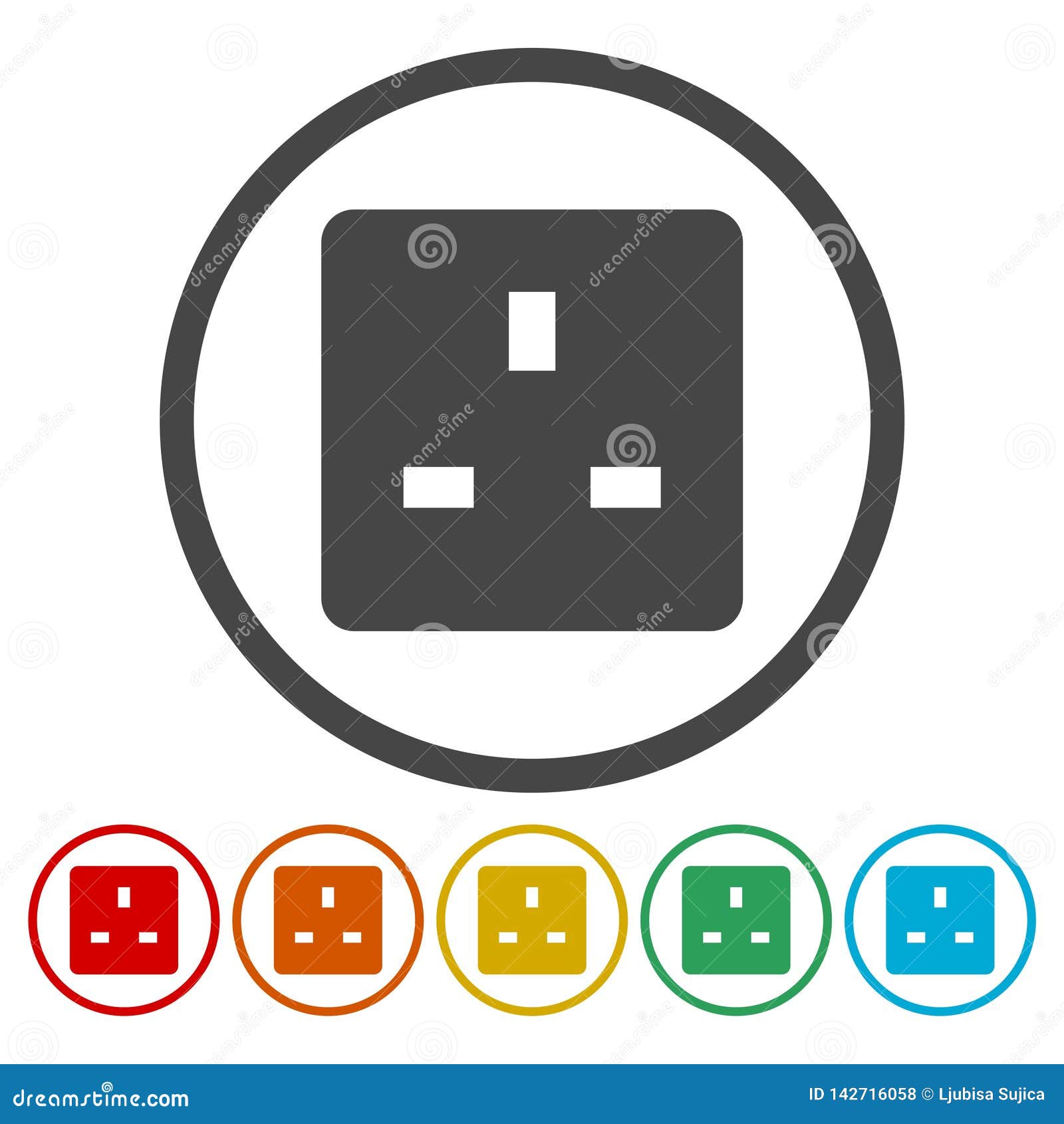 Icono Del Vector Del Z?calo De Poder Ilustración del Vector ...