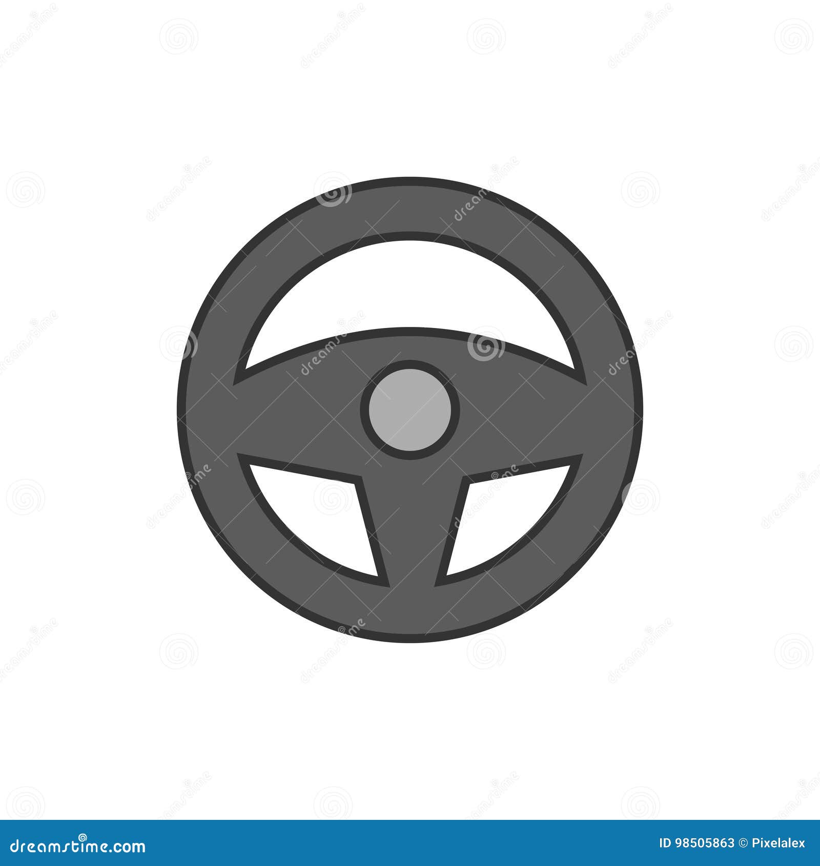Icono del volante ilustración del vector. Ilustración de icono - 98505863