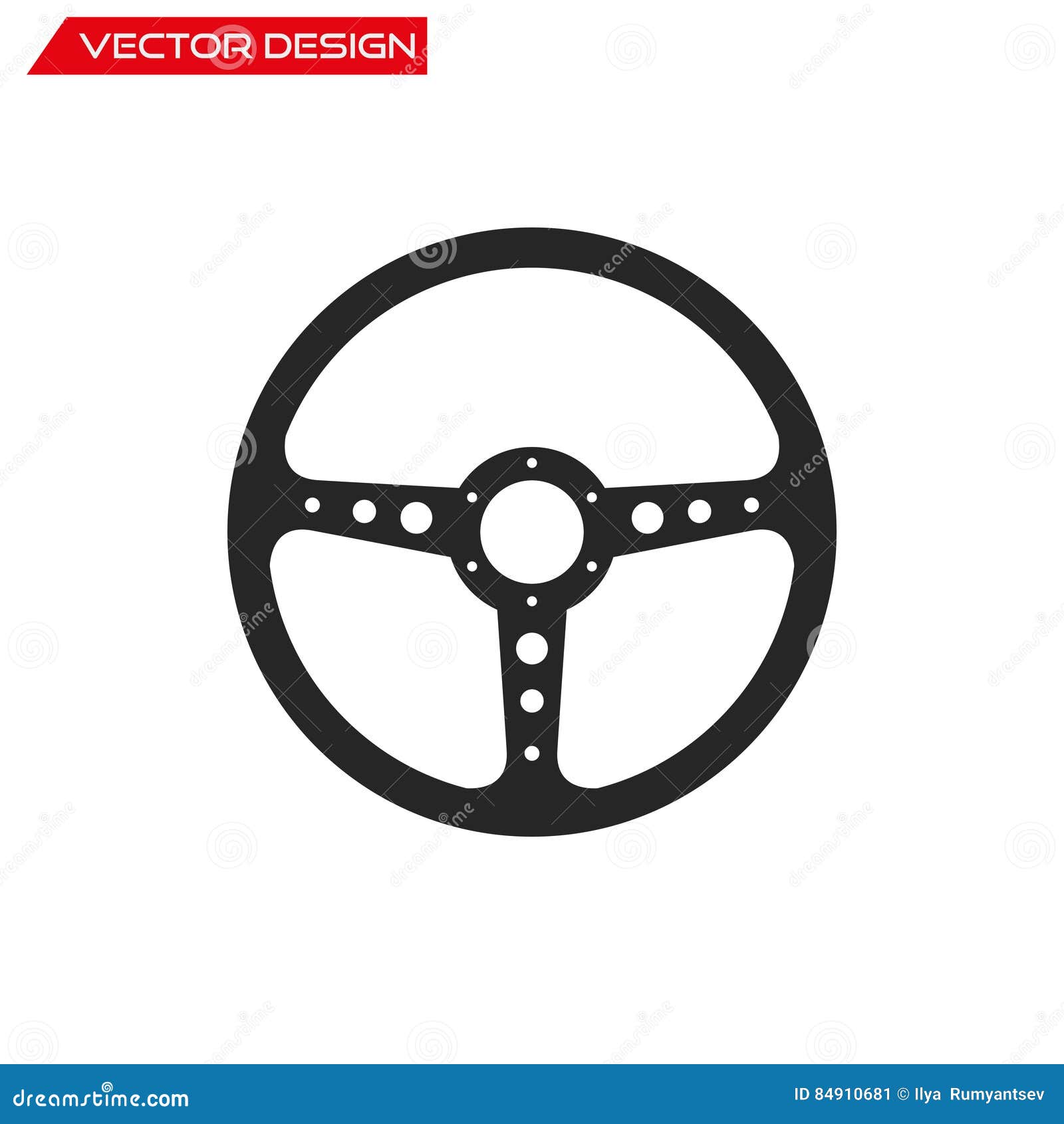 Icono Del Volante Del Deporte Del Vector Ilustración del Vector ...