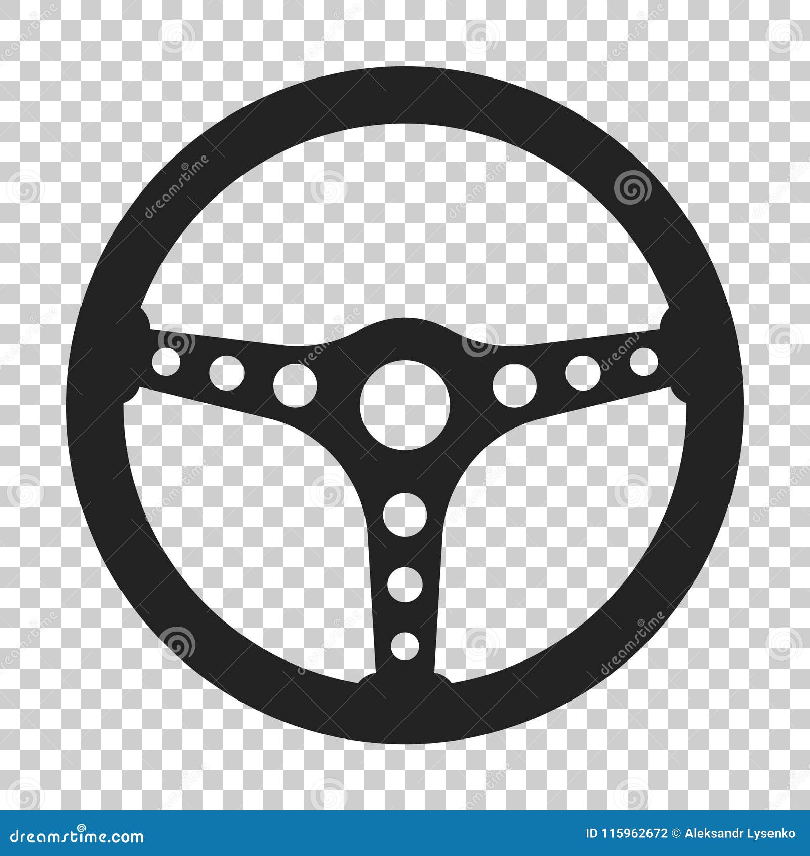 Icono Del Volante Ejemplo Del Vector En Transparente Aislada ...